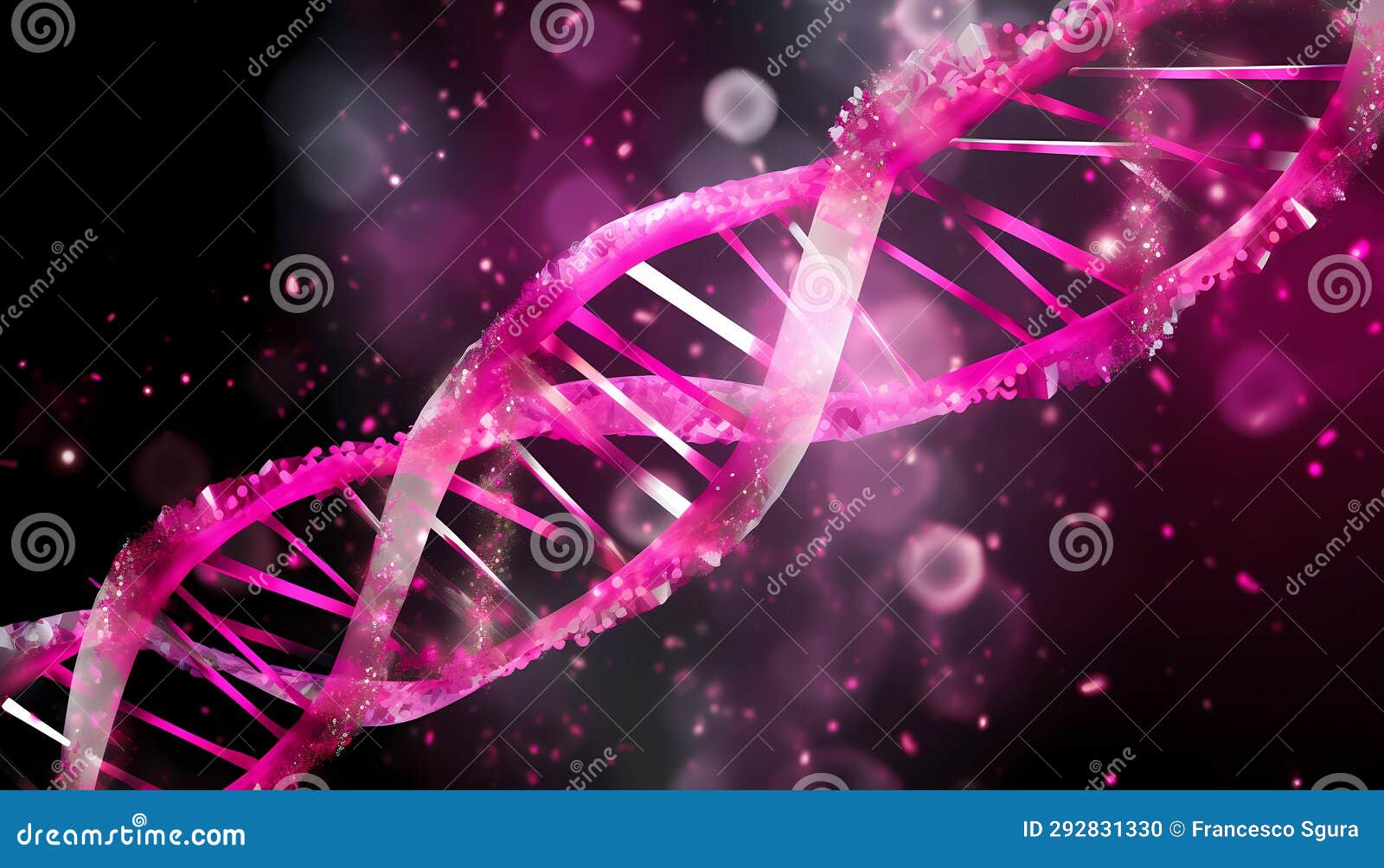 Pink DNA Strands Forming a Pink Ribbon Stock Photo - Image of serenity ...