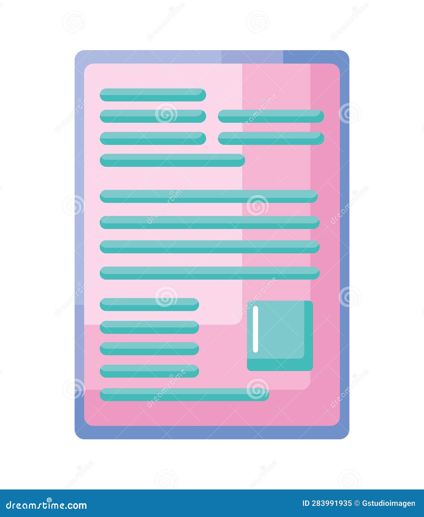 Pink Document File Paper Format Stock Vector - Illustration of paper ...