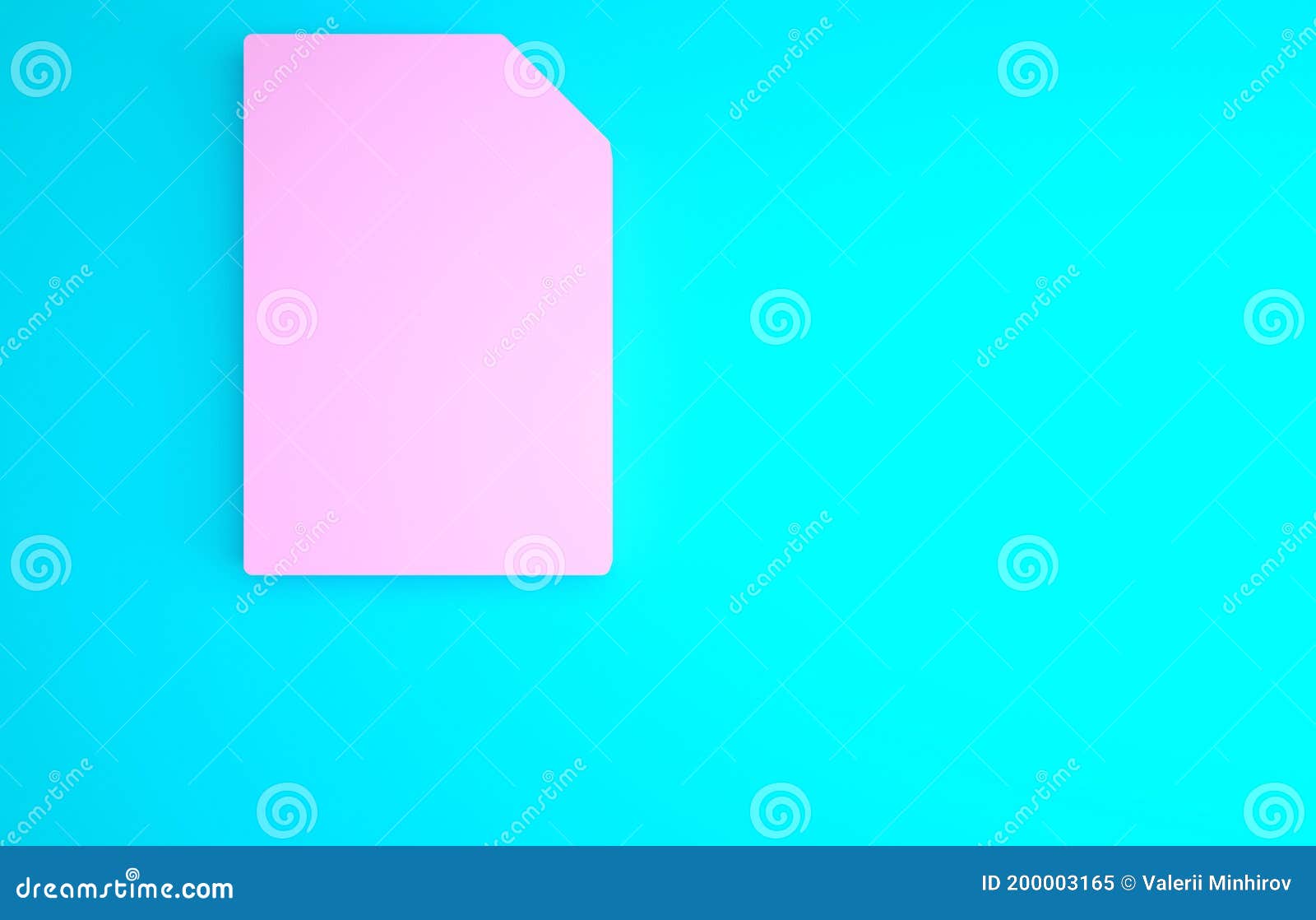 Pink Document with Graph Chart Icon Isolated on Blue Background. Report ...