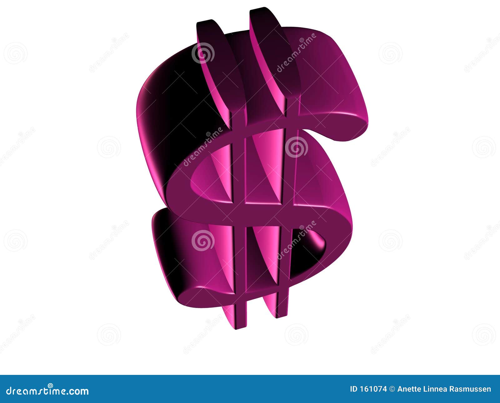 Pink dollar symbol stock illustration. Illustration of angled - 161074