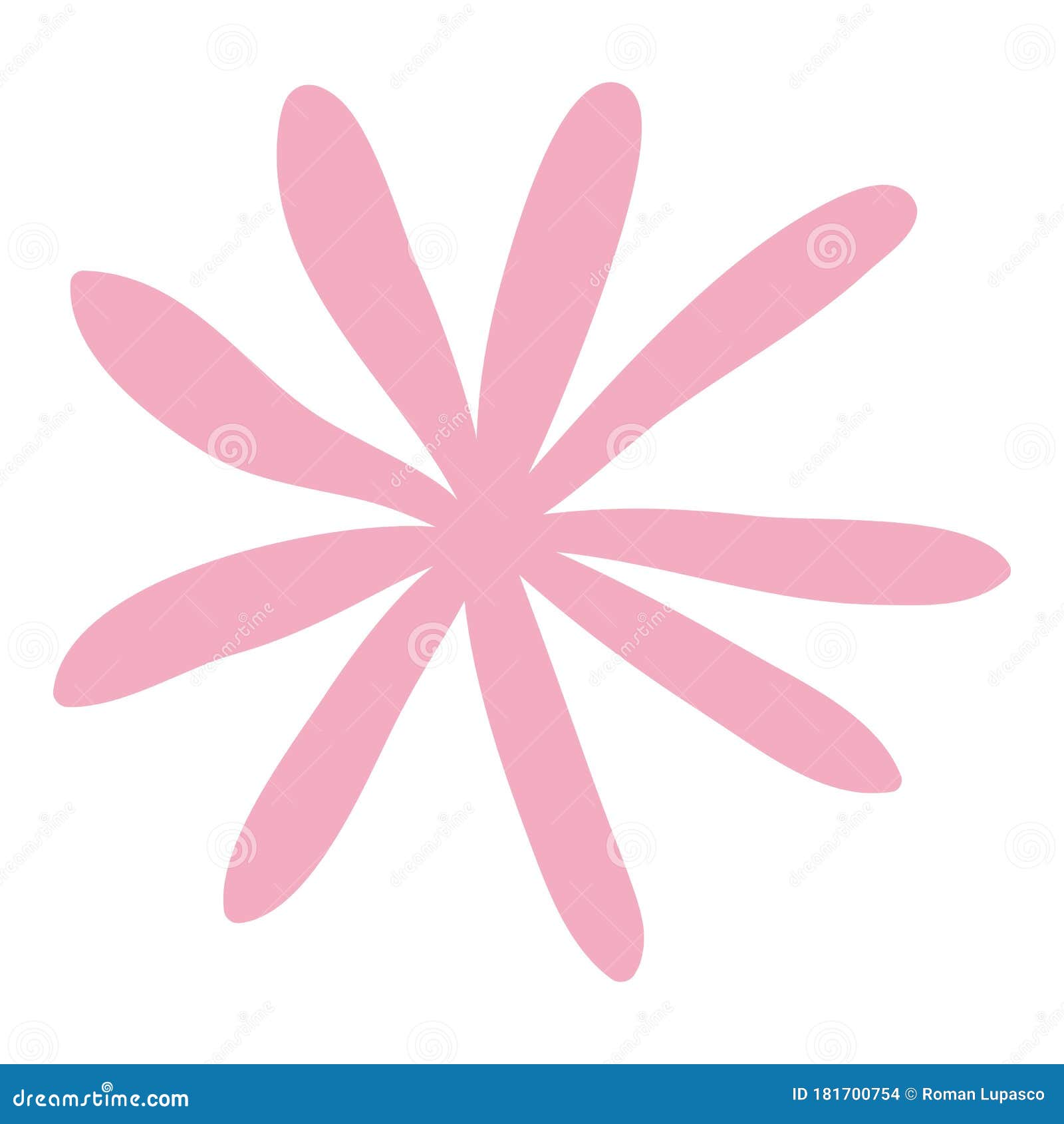 Pink Doodle Flower Icon, Hand Drawn Style Stock Vector - Illustration ...