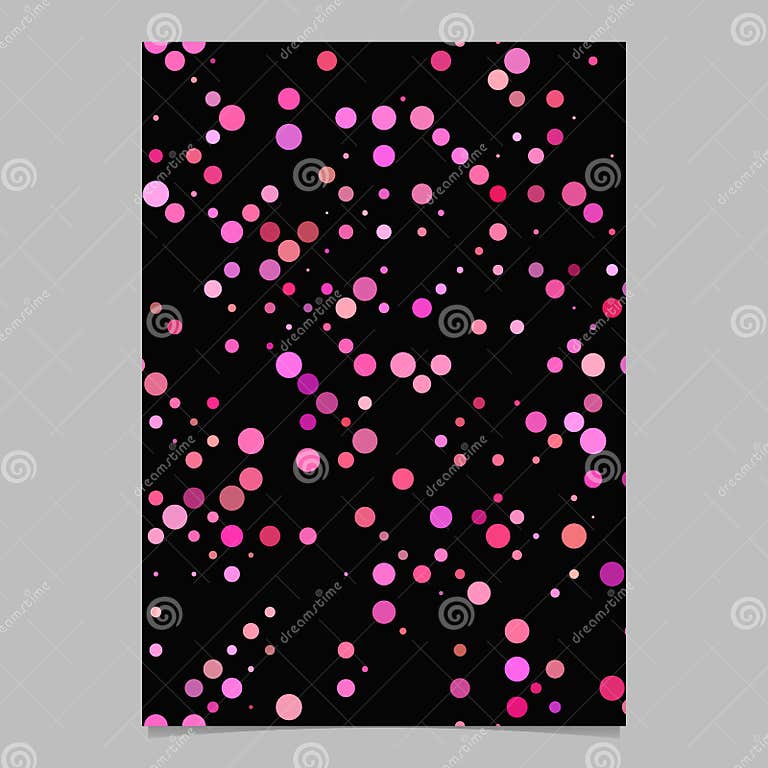 Pink Dot Pattern Brochure Background - Vector Stationery Template Design Stock Vector ...