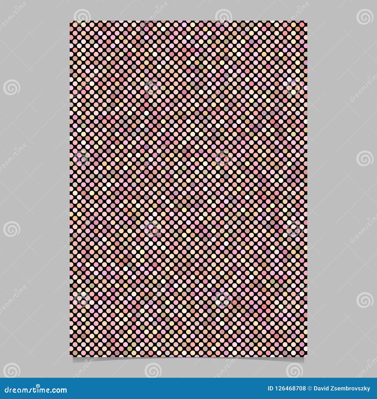 Pink Dot Pattern Brochure Background - Vector Stationery Template Design Stock Vector ...