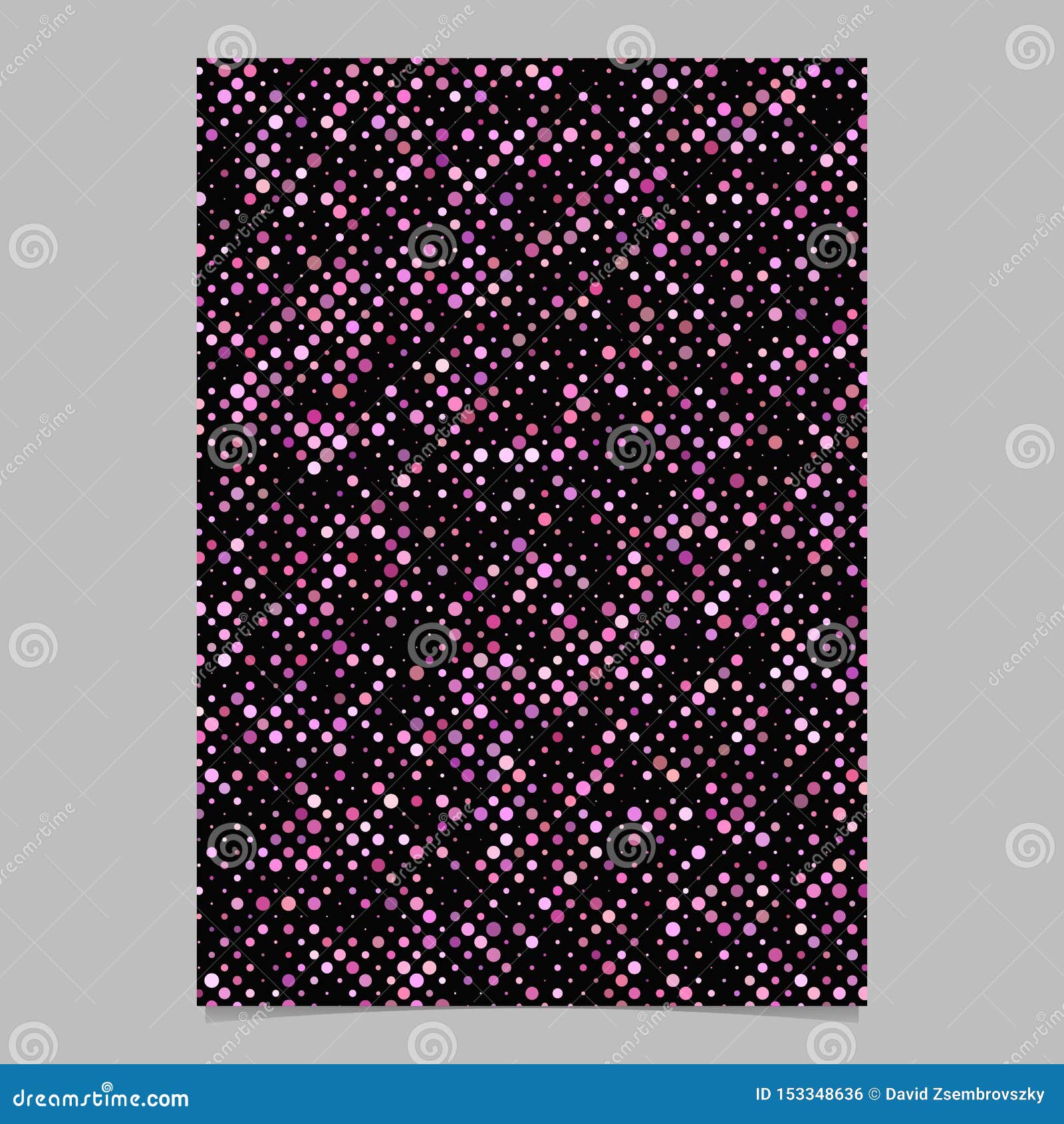 Pink Dot Pattern Brochure Background - Vector Stationery Template Design Stock Vector ...