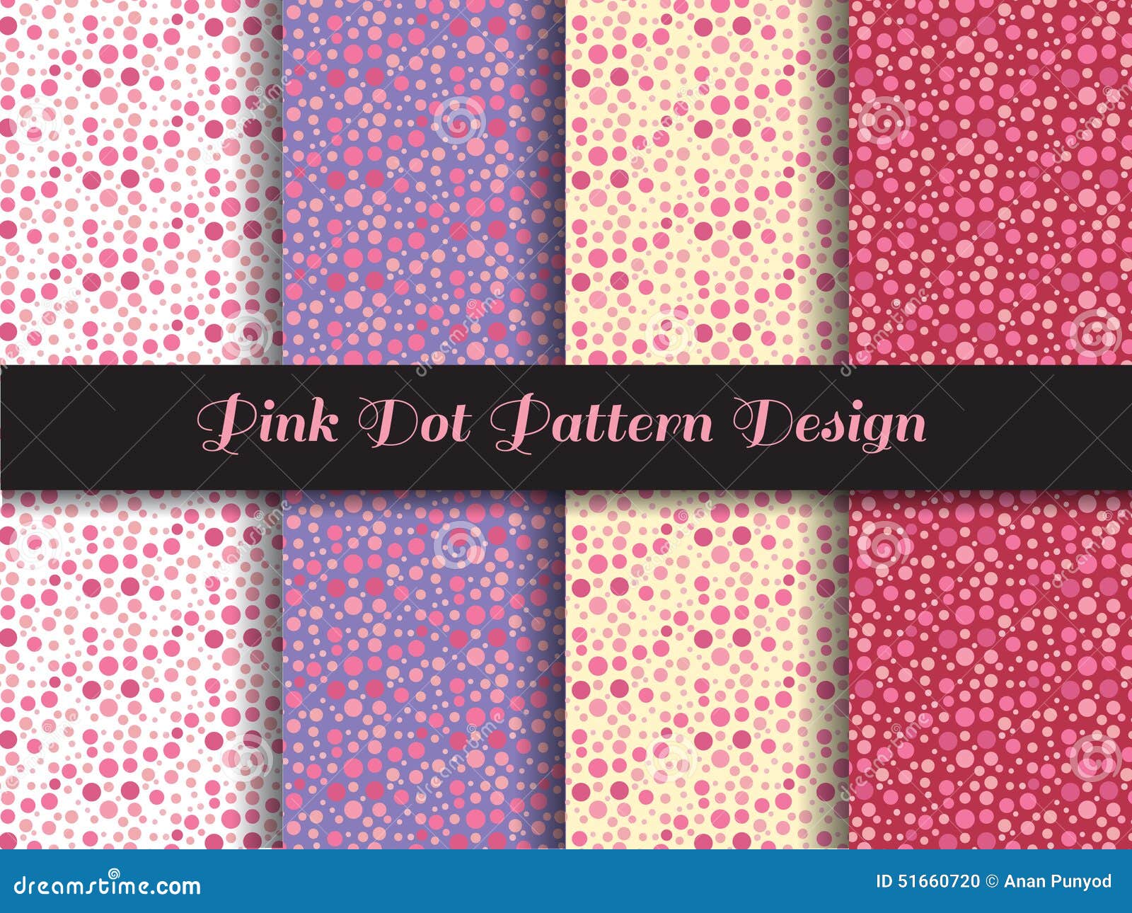 Pink dot pattern design stock illustration. Illustration of green ...