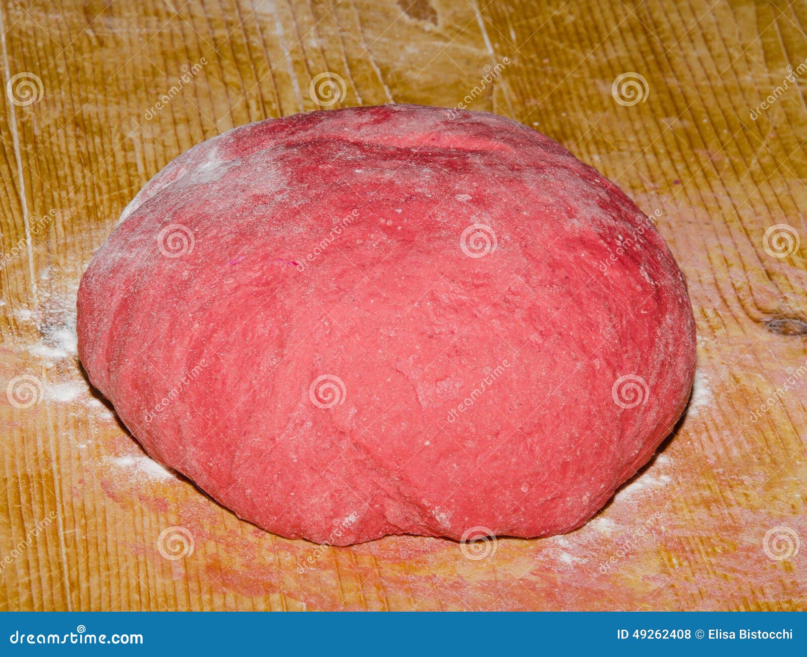 Pink dough for egg noodles stock photo. Image of dish - 49262408