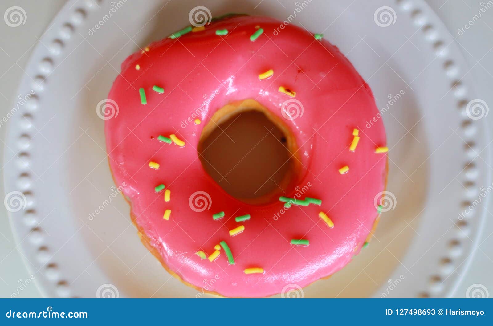 Pink doughnut stock image. Image of decorated, food - 127498693