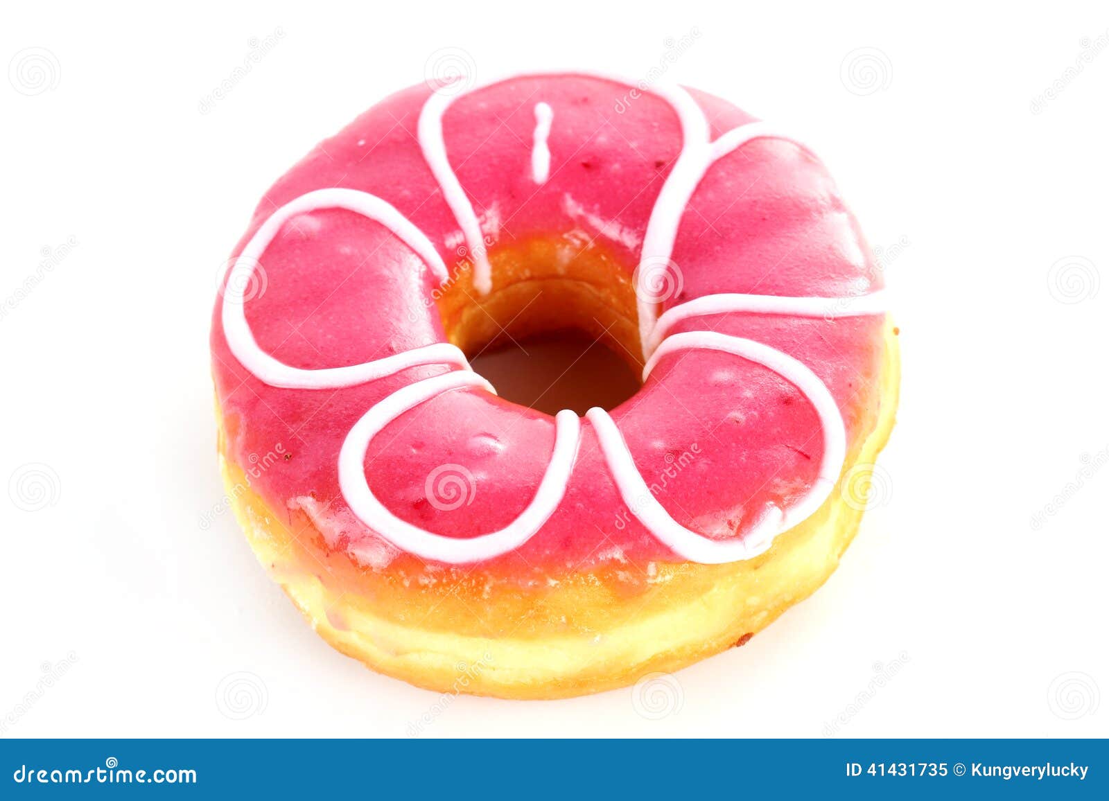 Pink Doughnut stock image. Image of hole, doughnut, dessert - 41431735