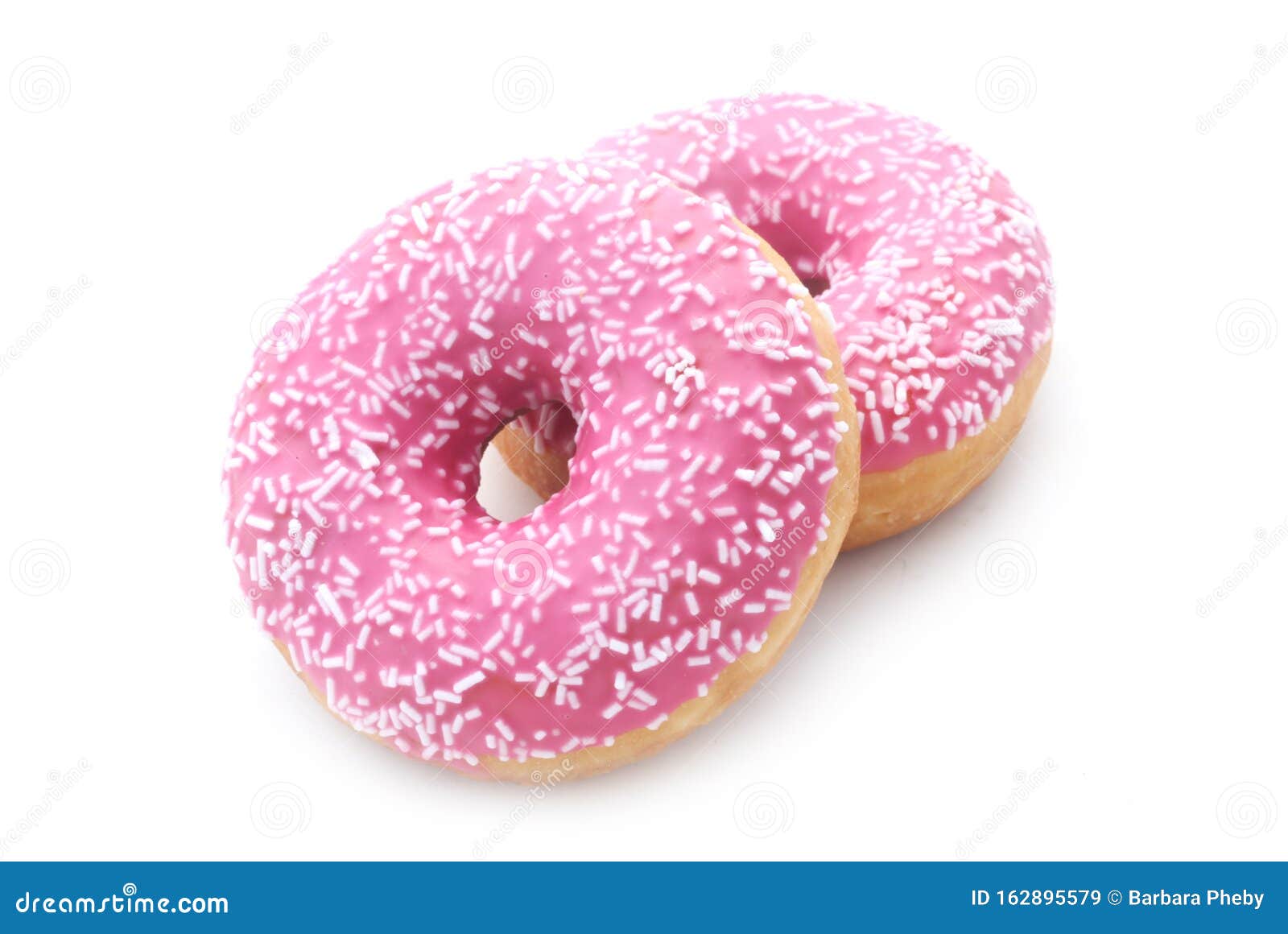 Pink Doughnuts stock image. Image of diet, eating, sweet - 162895579