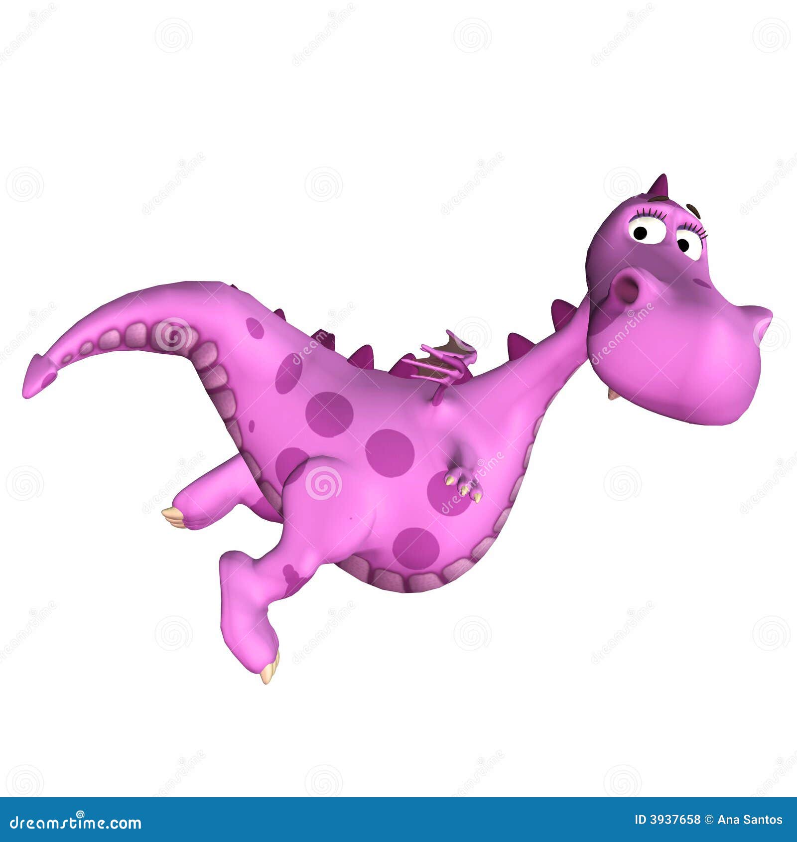 Pink Dragon Cartoon stock illustration. Illustration of draco - 3937658