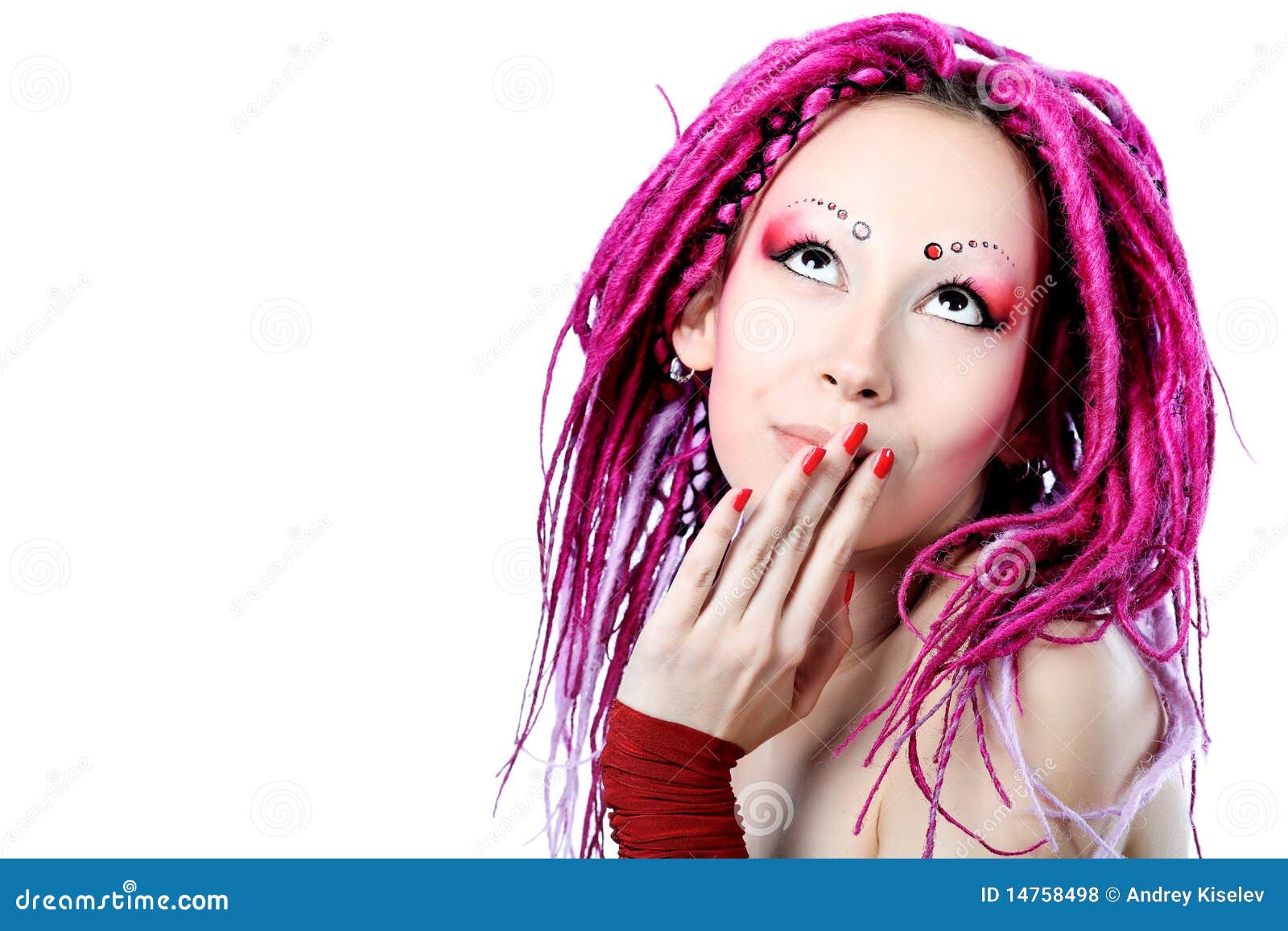Pink dreadlocks stock photo. Image of hair, portrait - 14758498