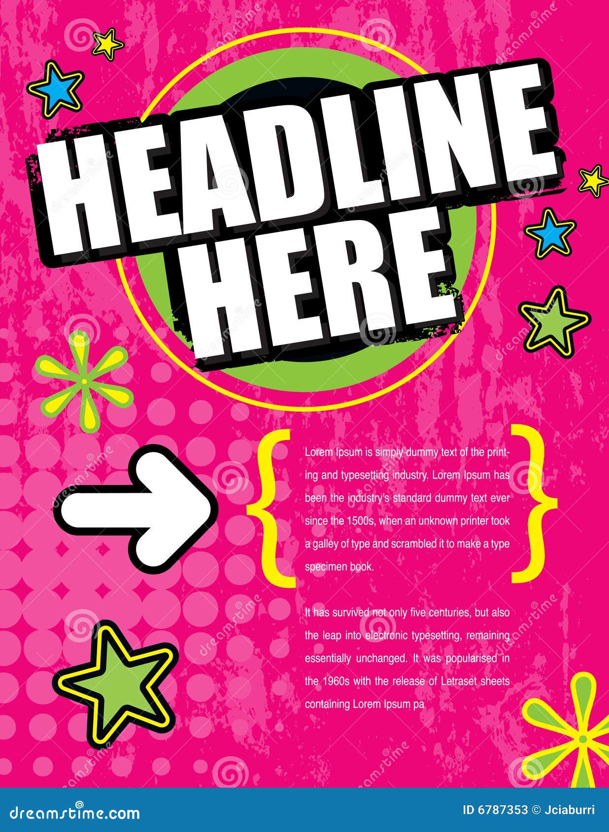 Pink Dream Ad Layout stock vector. Illustration of headline - 6787353