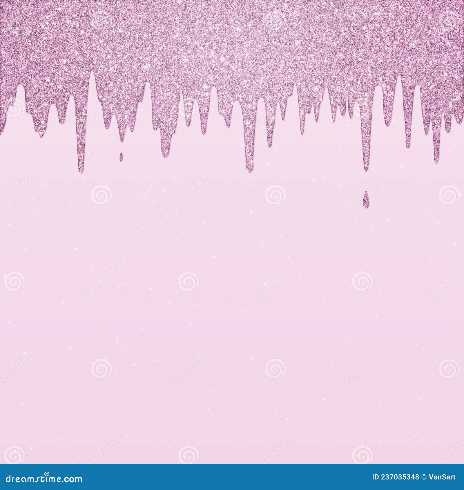 Pink Dripping Glitter Paint on Light Gradient Glitter Background Stock ...