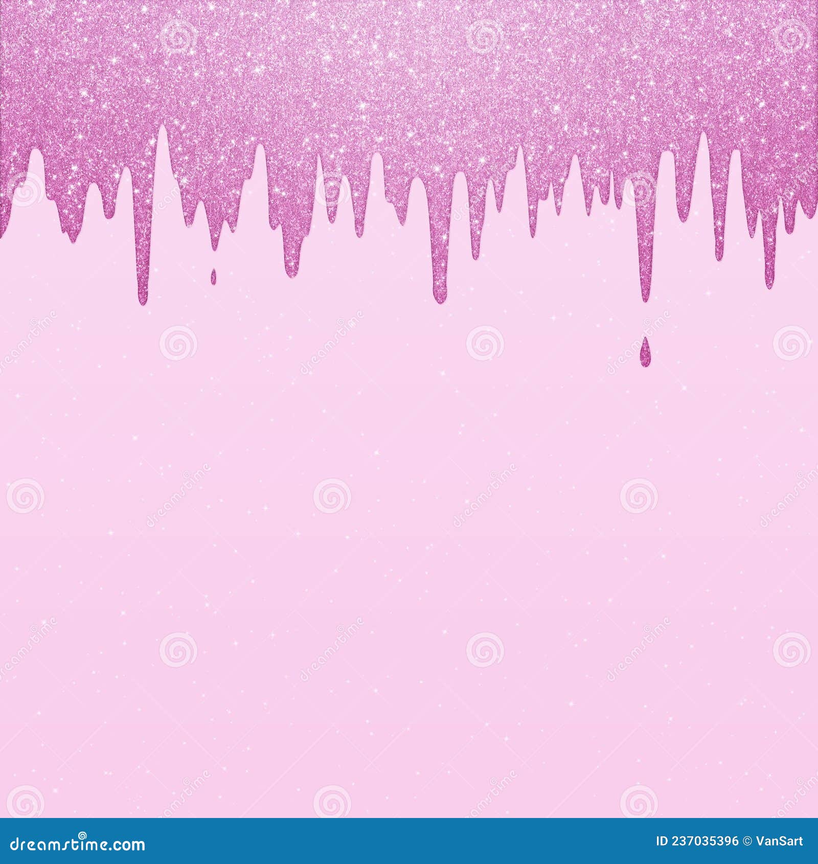 Pink Dripping Glitter Paint on Light Gradient Glitter Background Stock ...