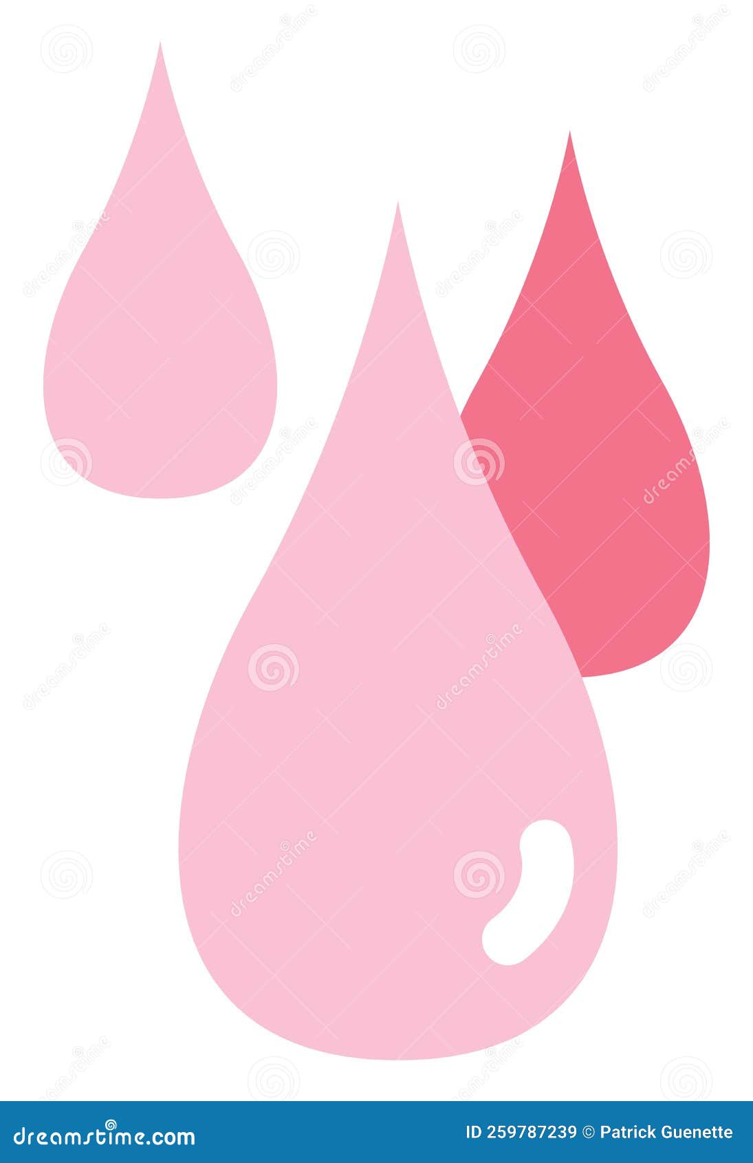 Pink drops, icon stock vector. Illustration of serum - 259787239