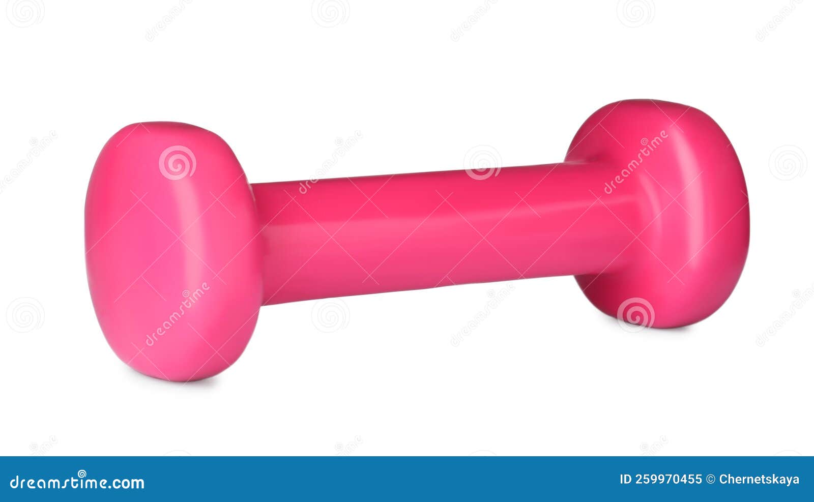 Pink Dumbbell Isolated on White. Weight Training Equipment Stock Image ...
