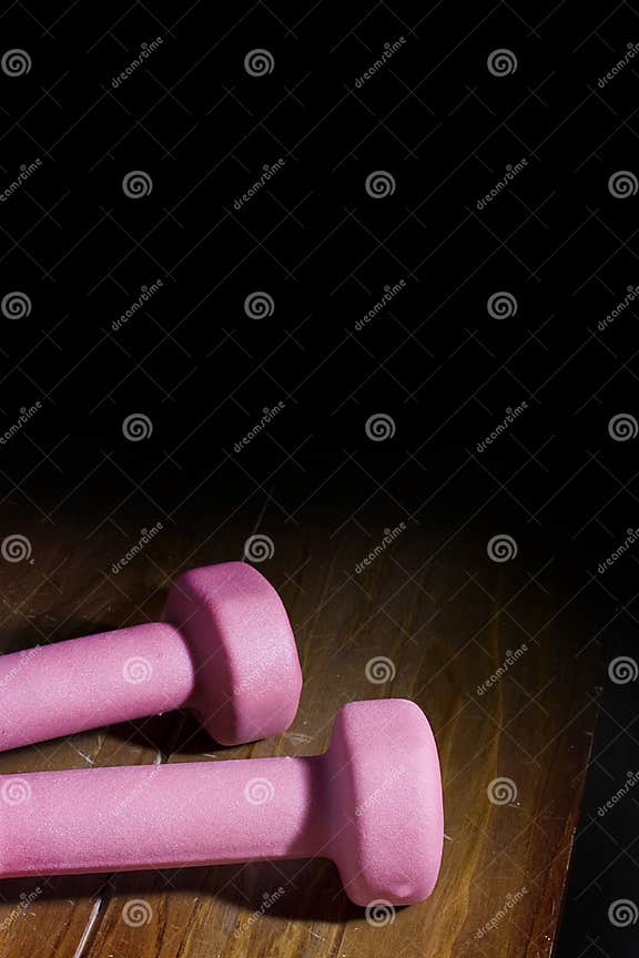 Pink dumbbells stock image. Image of bodybuilding, equipment - 15619645