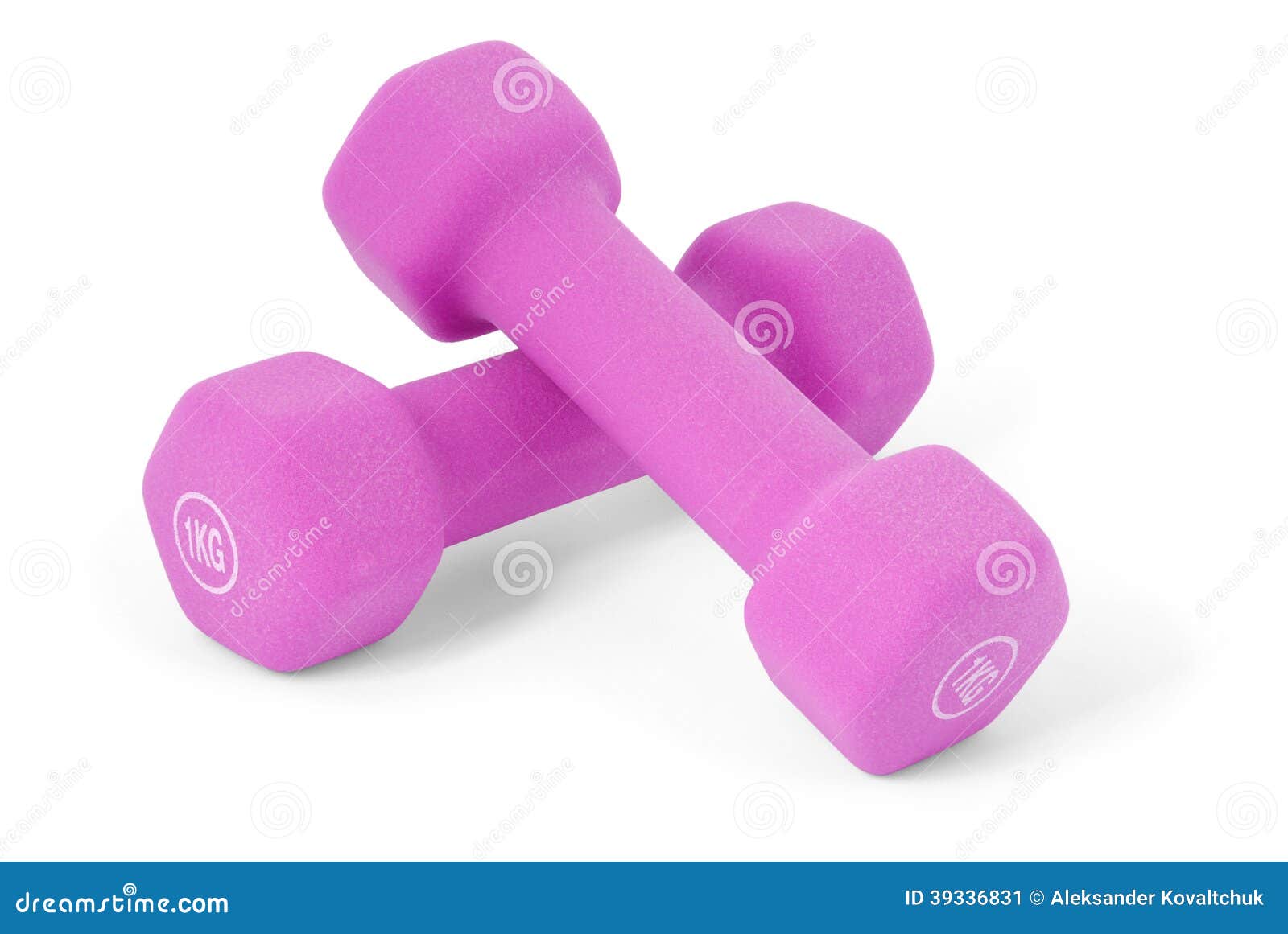 Pink Dumbbells (clipping Path) Stock Image - Image of fitness ...