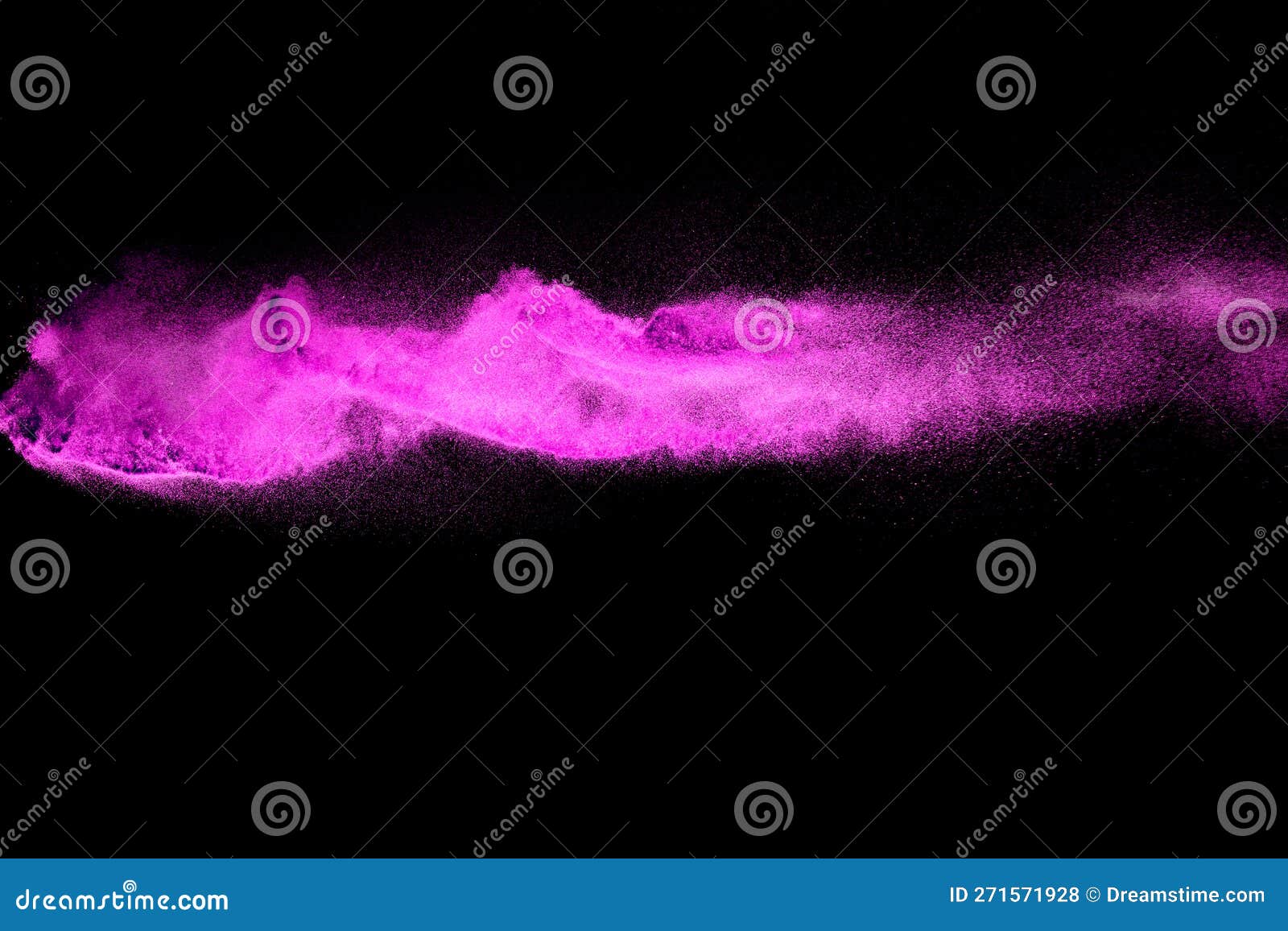 Pink Dust Particle Splash on Black Background.Pink Powder Splash Stock ...