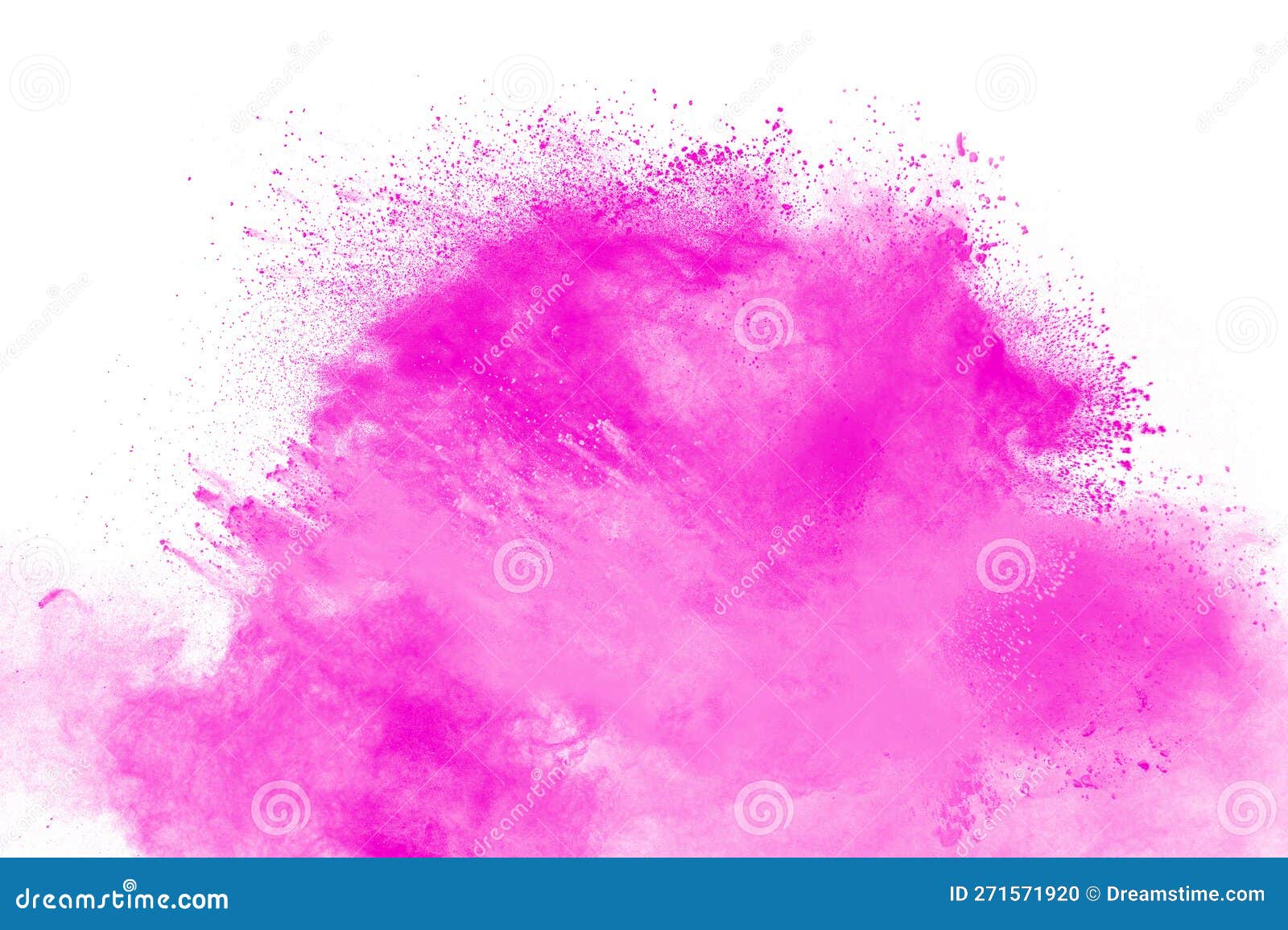Pink Dust Particle Splash on White Background.Pink Powder Splash Stock ...
