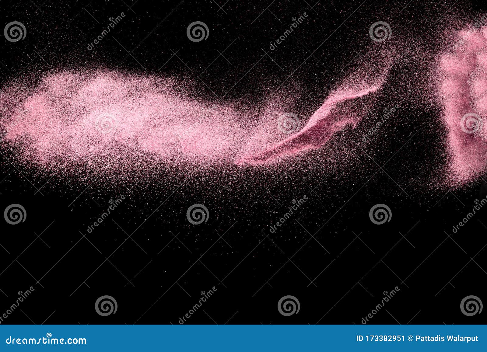 Pink Dust Particles Splash on Black Background Stock Image - Image of ...