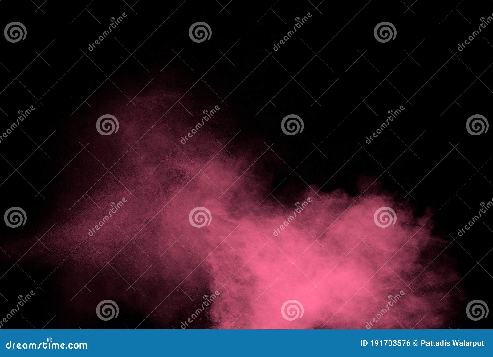 Pink Dust Particles Splash on Black Background.Pink Powder Splash Stock ...