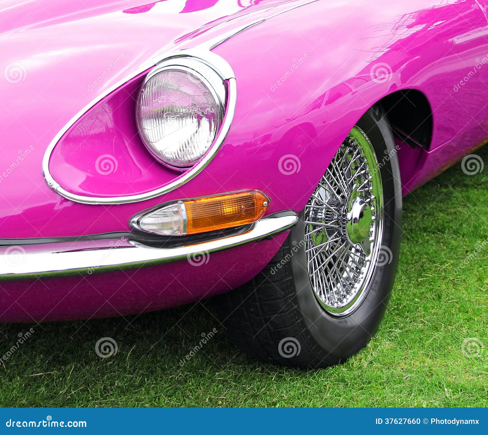 Pink e type jaguar stock photo. Image of cars, british - 37627660