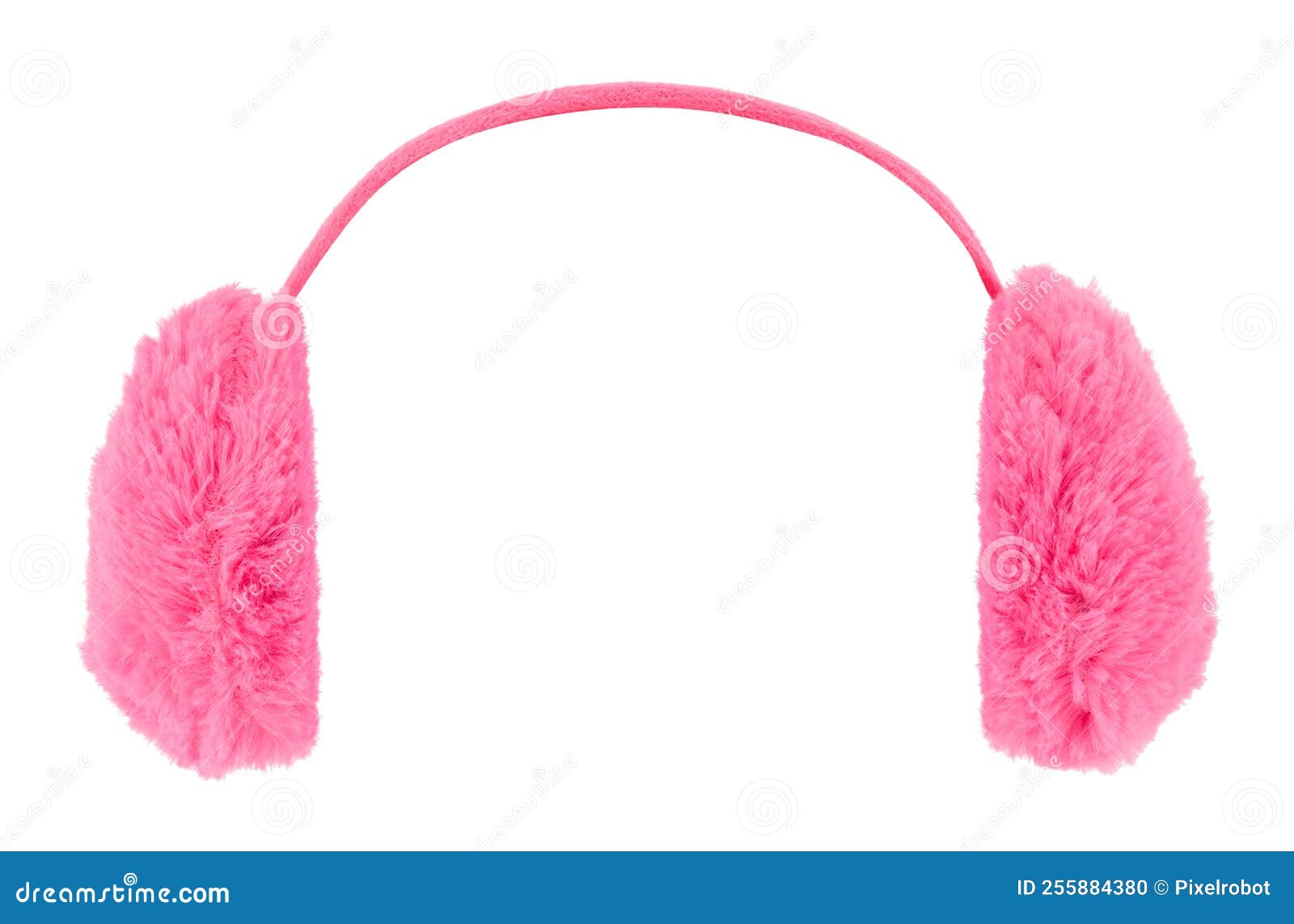 Pink Earmuffs stock photo. Image of front, winter, fuzzy - 255884380