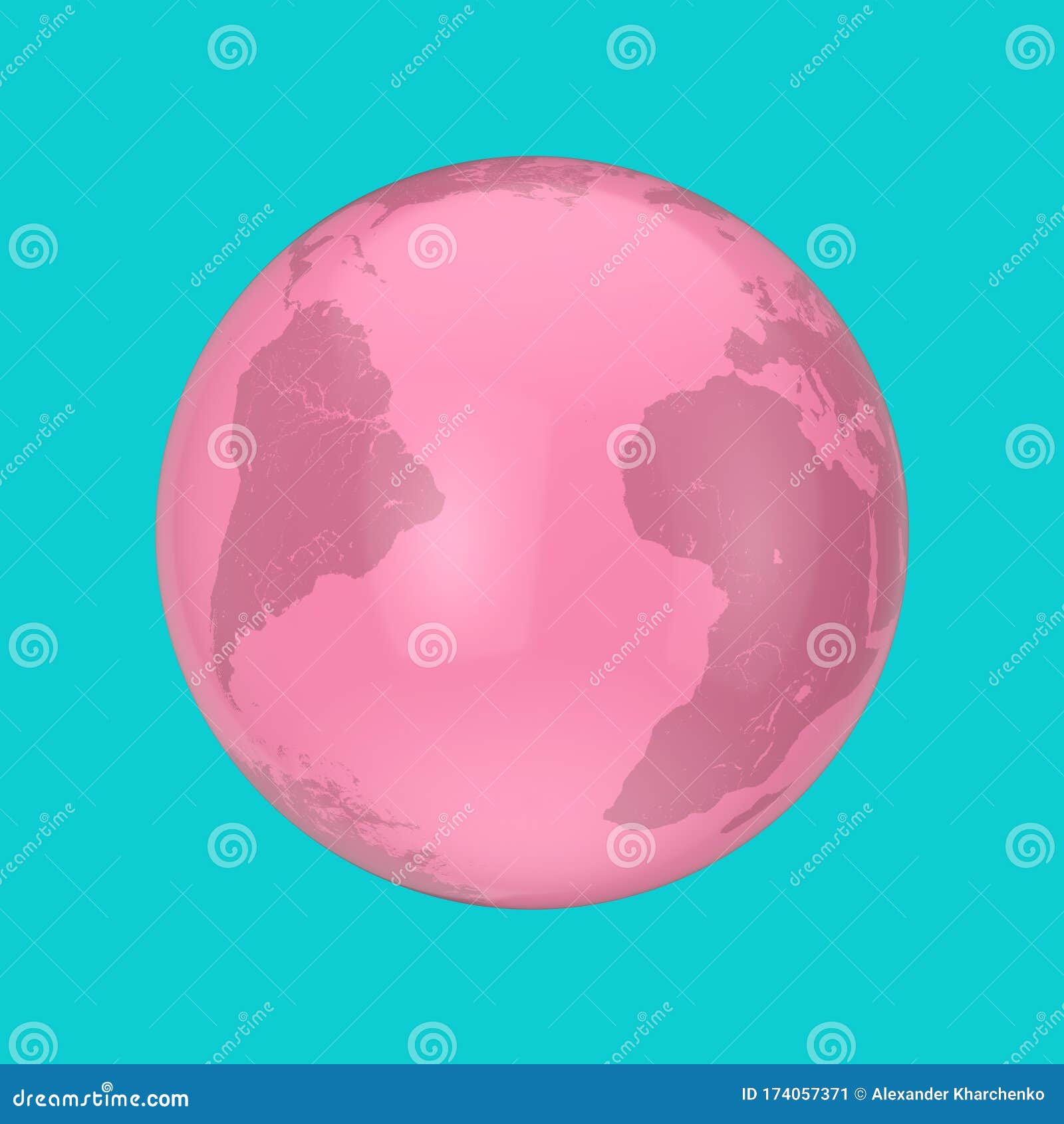 Pink Earth With Pink Awareness Ribbon Stock Photography | CartoonDealer ...
