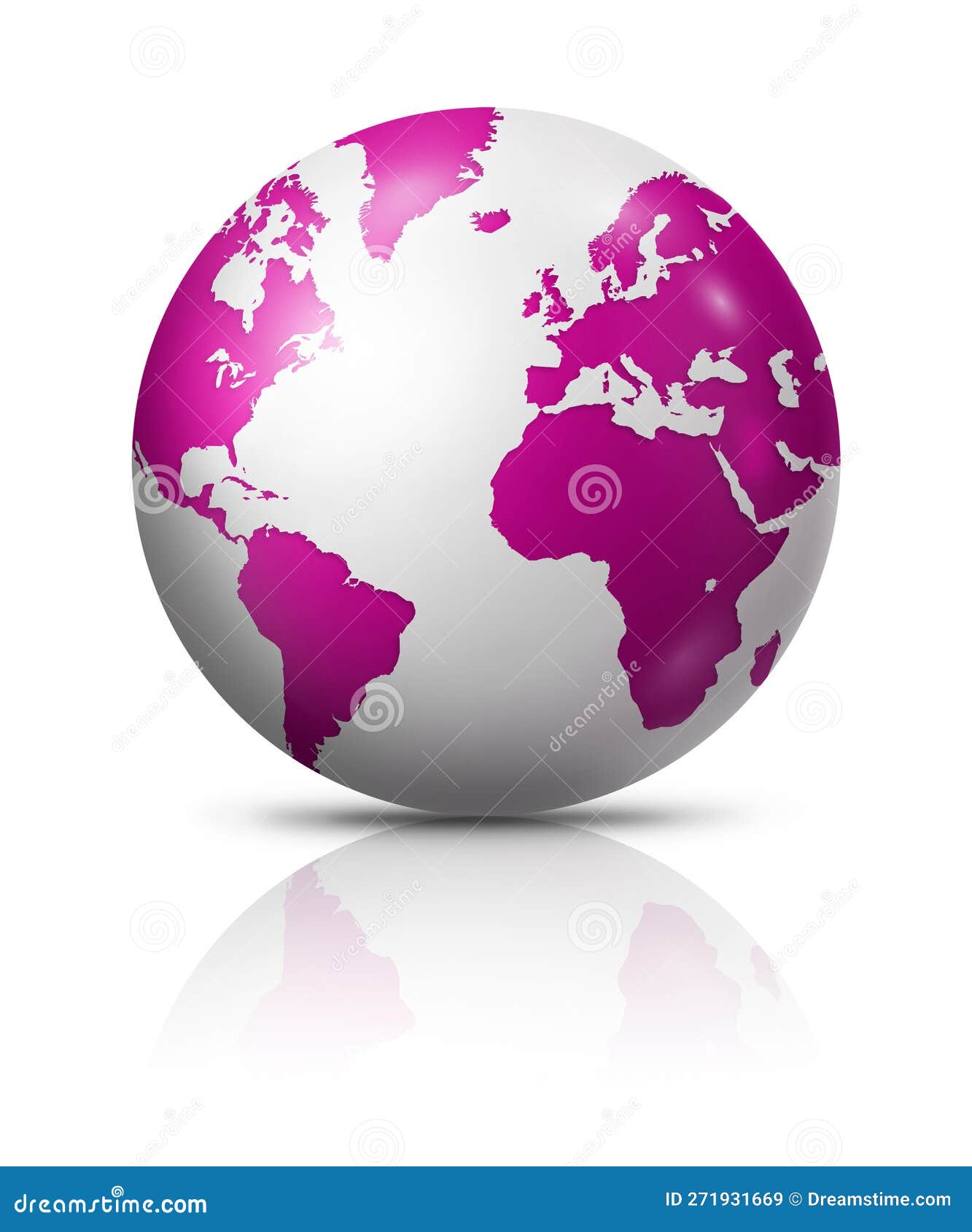 Pink Earth With Pink Awareness Ribbon Stock Photography | CartoonDealer ...