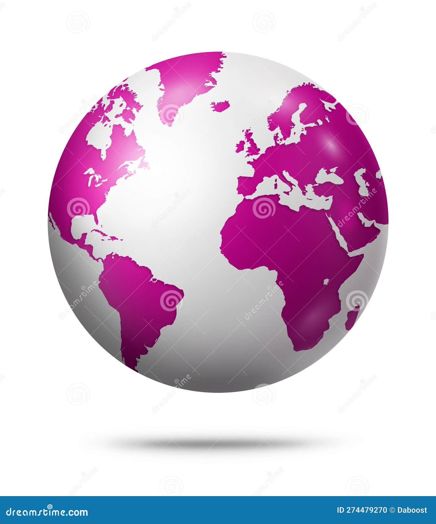Pink Earth With Pink Awareness Ribbon Stock Photography | CartoonDealer ...