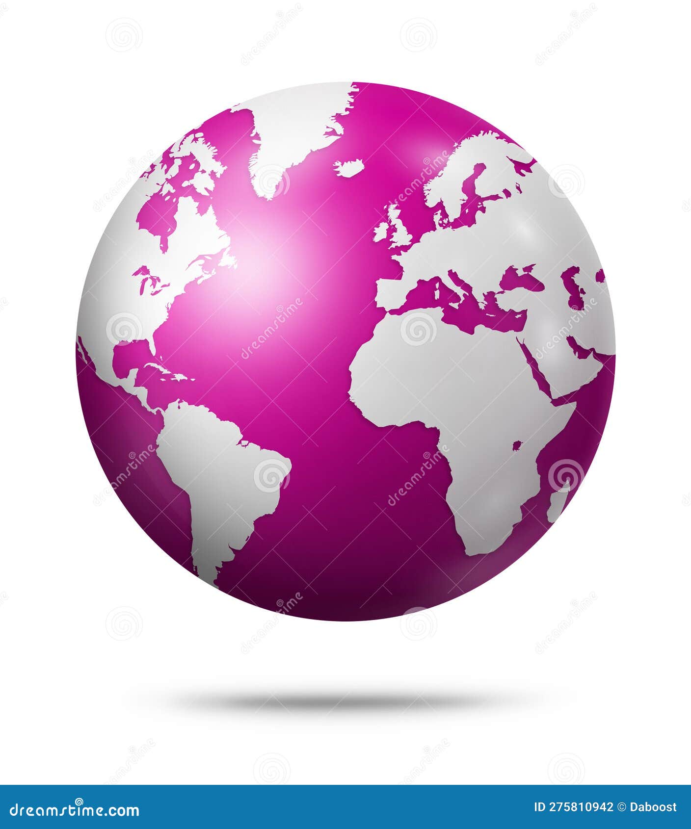 Pink Earth With Pink Awareness Ribbon Stock Photography | CartoonDealer ...