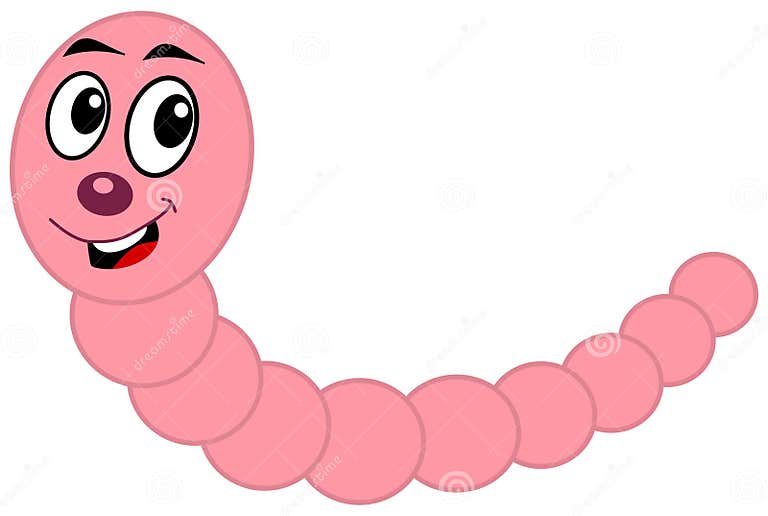 Pink earthworm stock illustration. Illustration of nature - 42794581
