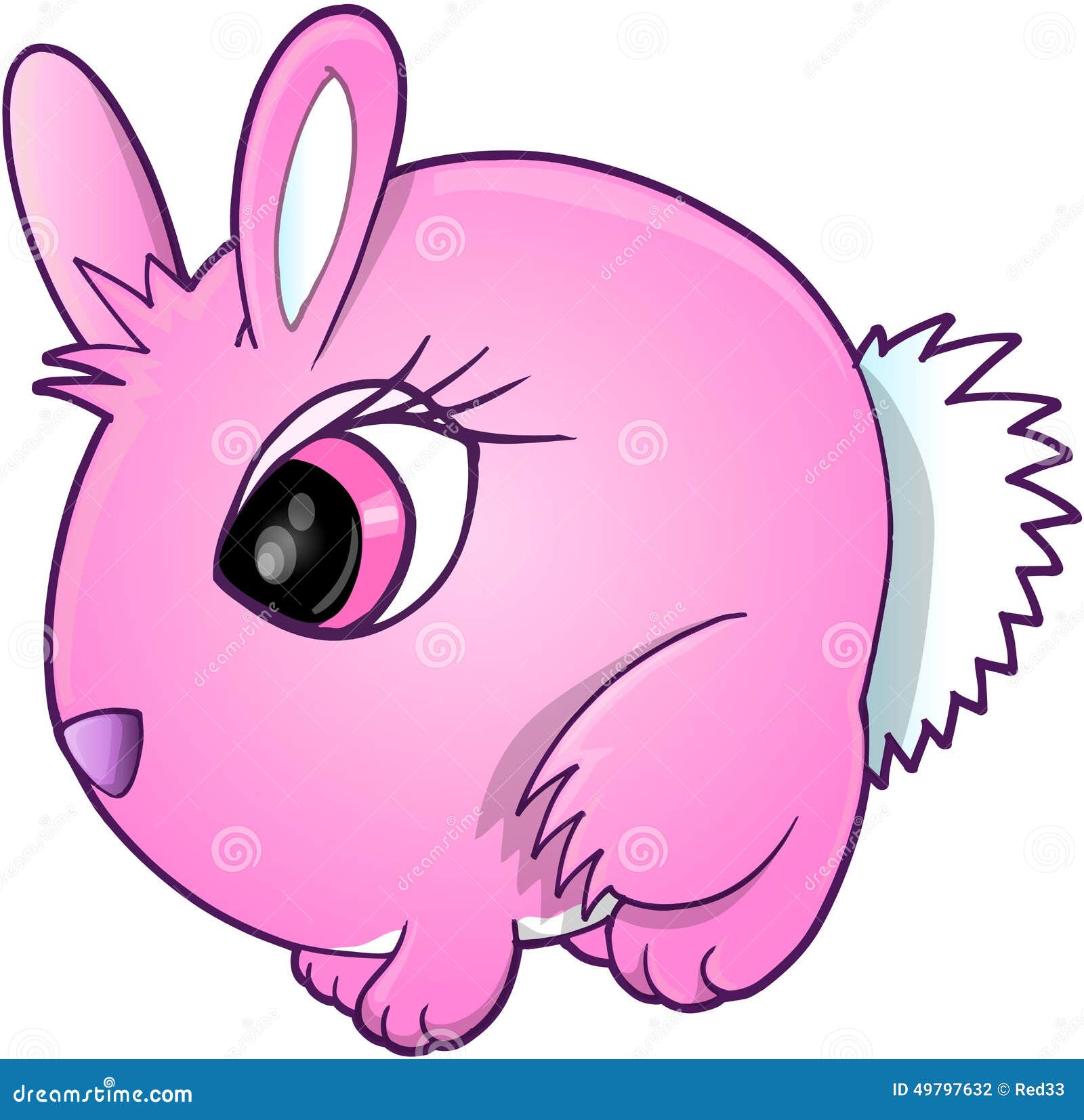 Pink Easter Bunny Vector stock vector. Illustration of pink - 49797632