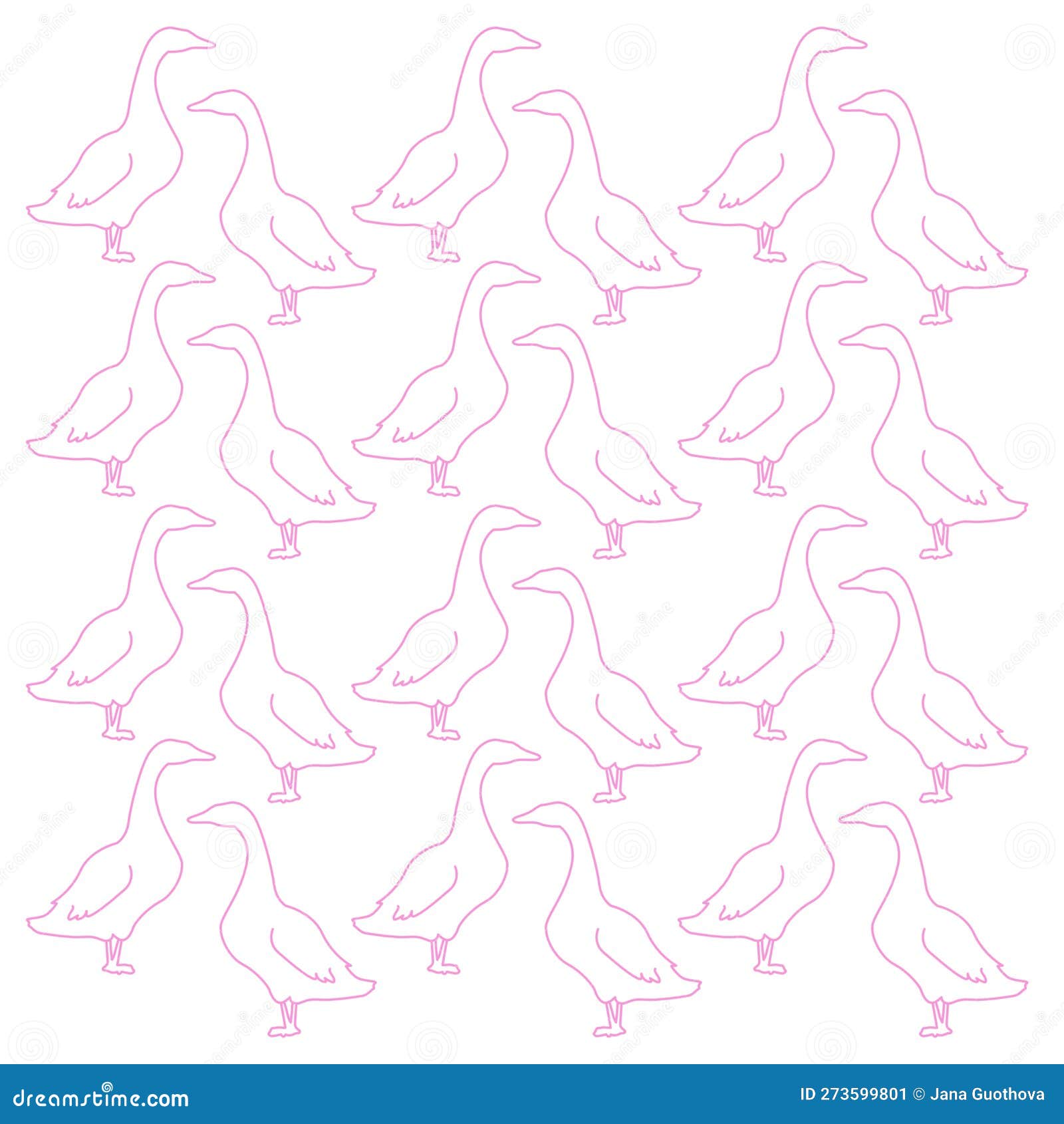 Pink Easter Spring Goose Texture, Pattern Stock Vector - Illustration ...