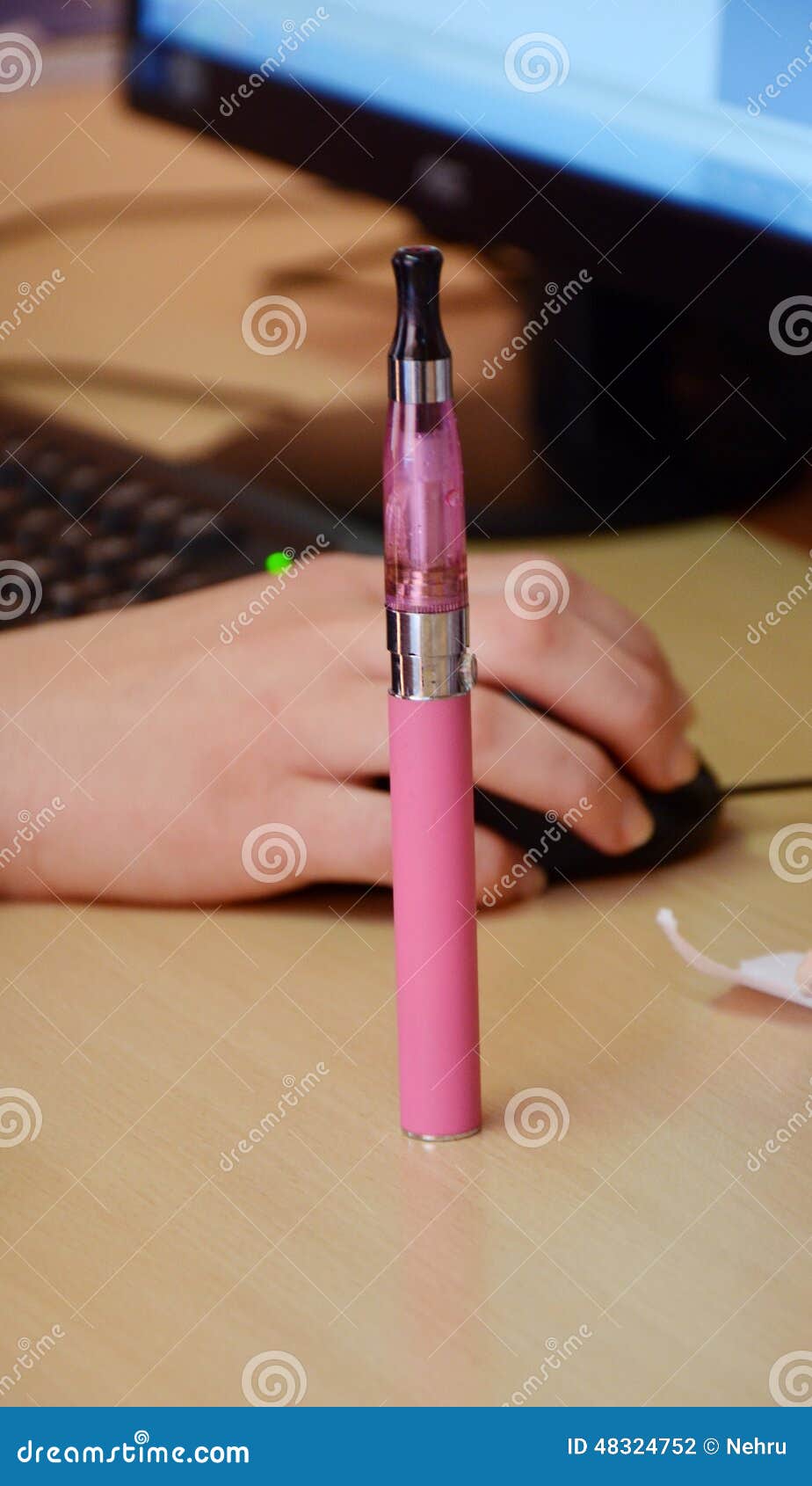 Pink electronic cigarette stock photo. Image of isolated - 48324752