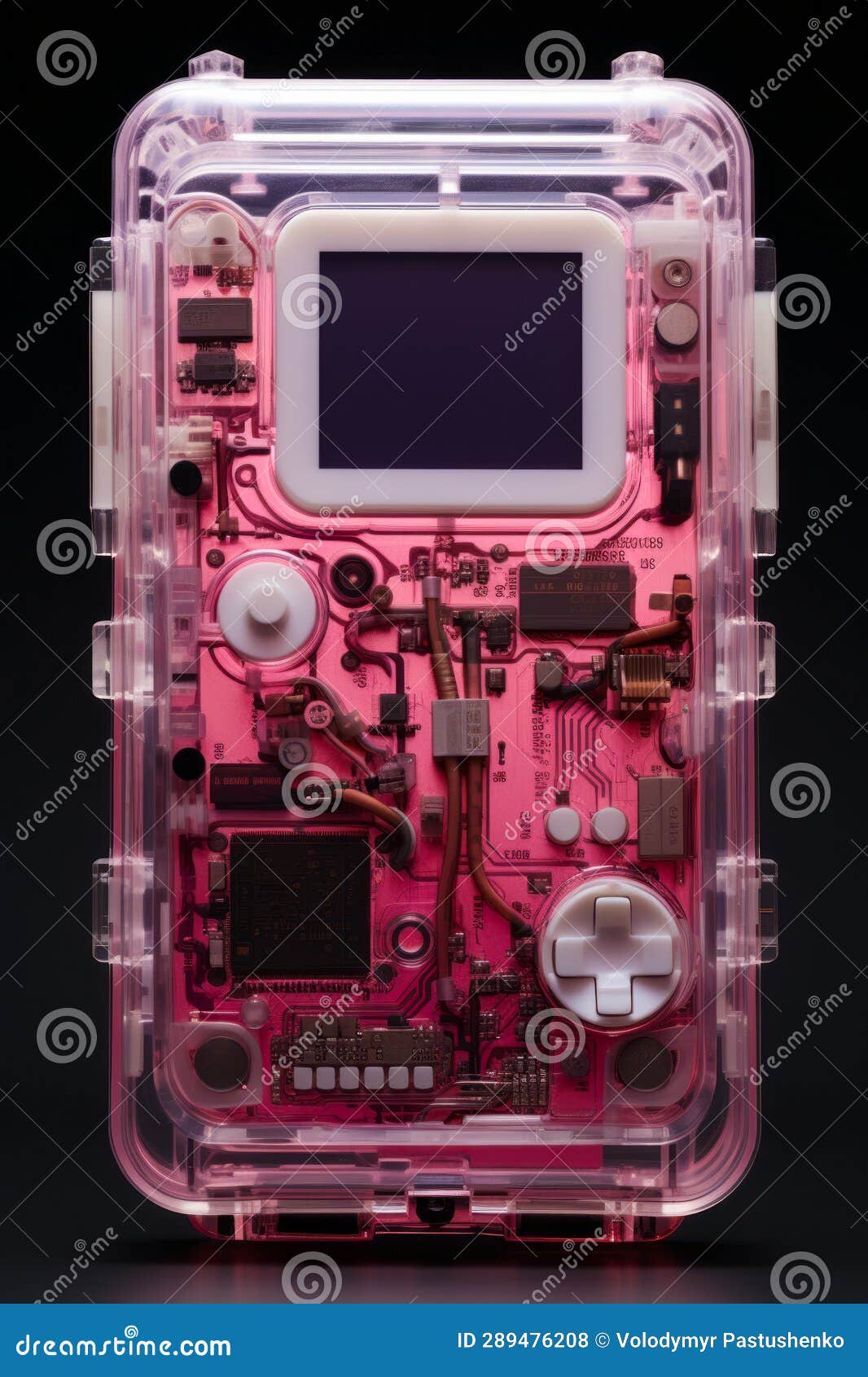 Pink Electronic Device with Screen and Buttons on it. Generative AI ...