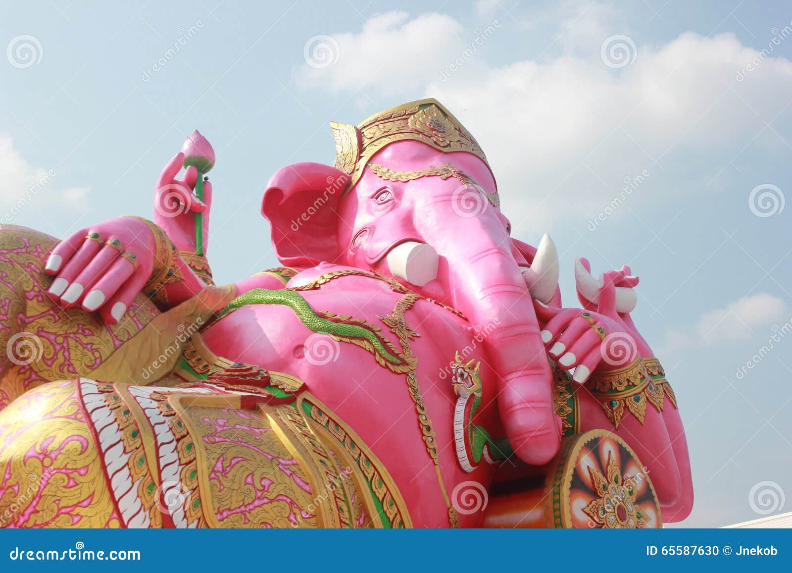 Pink elephant God stock photo. Image of pink, animal - 65587630