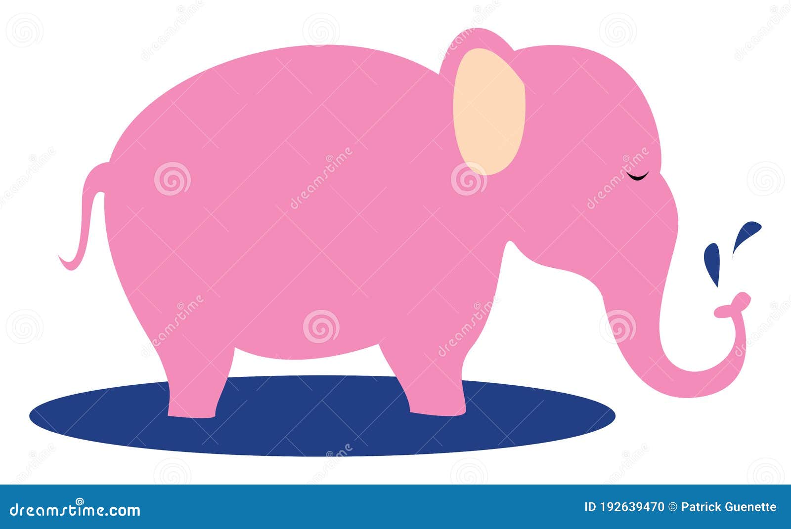 Pink Elephant, Illustration, Vector Stock Vector - Illustration of ...