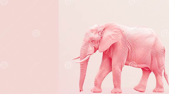 Pink Elephant on a Light Pink Background Stock Photo - Image of ...
