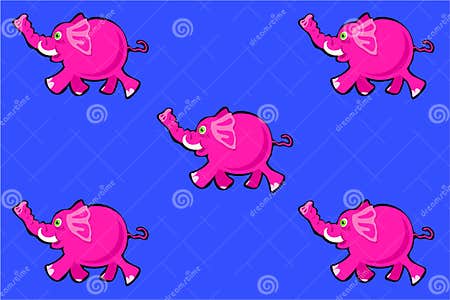 Pink elephant wallpaper stock illustration. Illustration of wallpaper ...