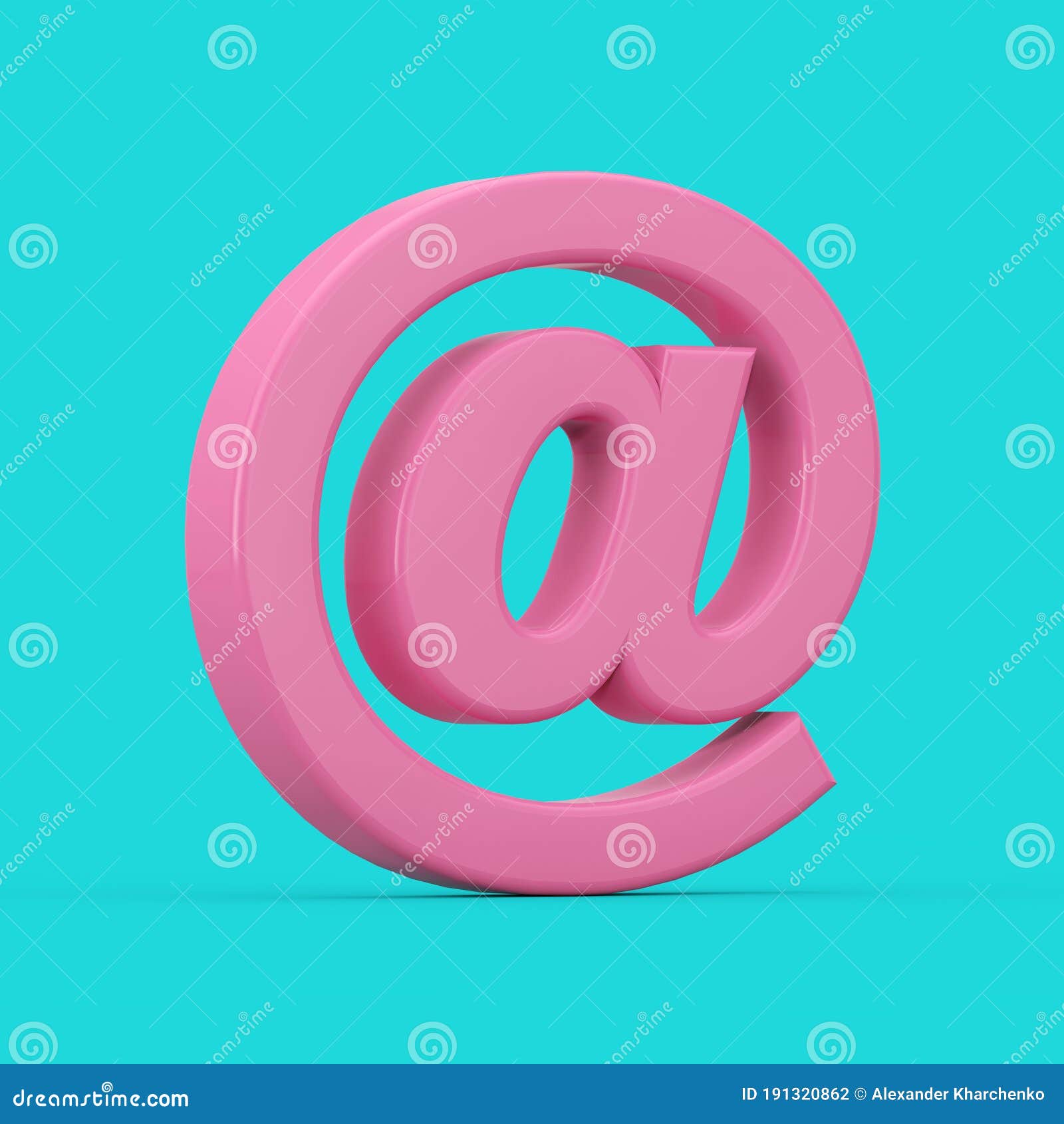 Pink at Email or Internet Symbol Sign in Duotone Style. 3d Rendering ...