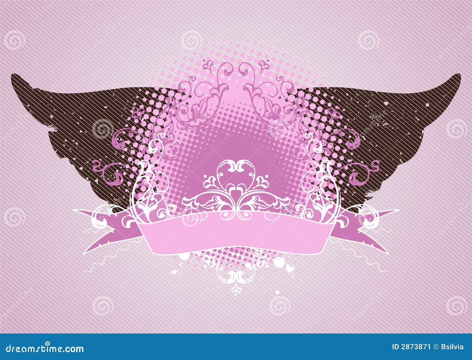 Fancy Pink Scroll Design