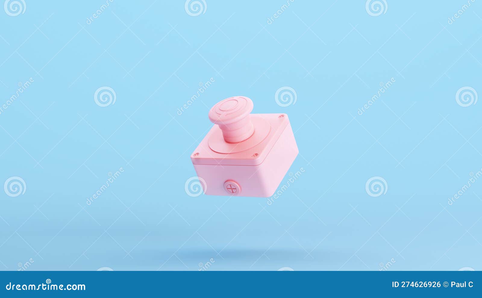 Pink Emergency Stop Button Safety Switch Technology System Kitsch Blue ...