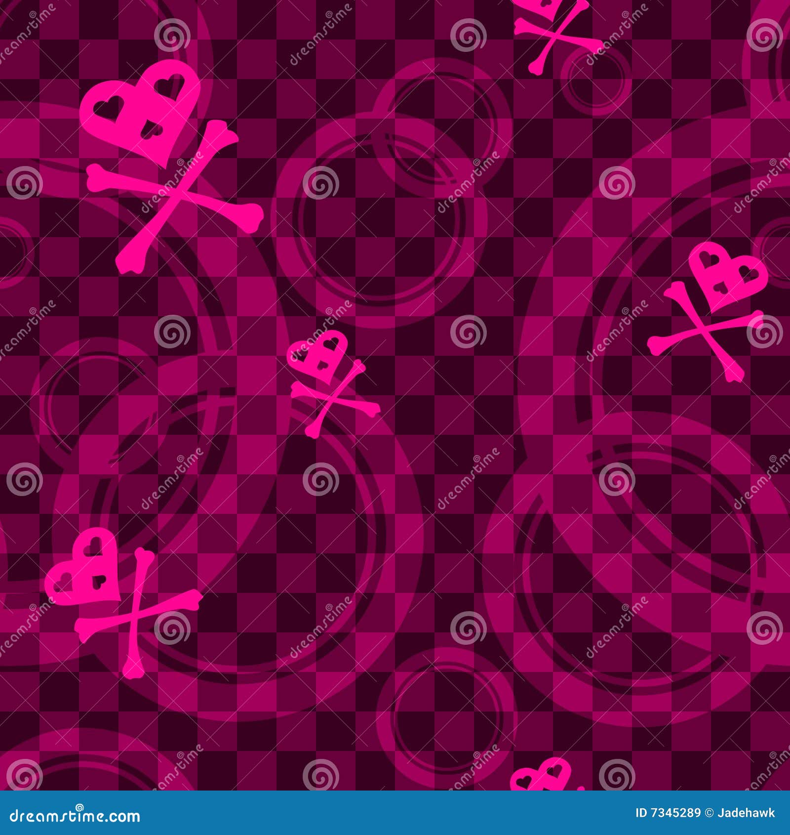 Pink Emo Seamless Pattern with Circles Stock Vector - Illustration of ...