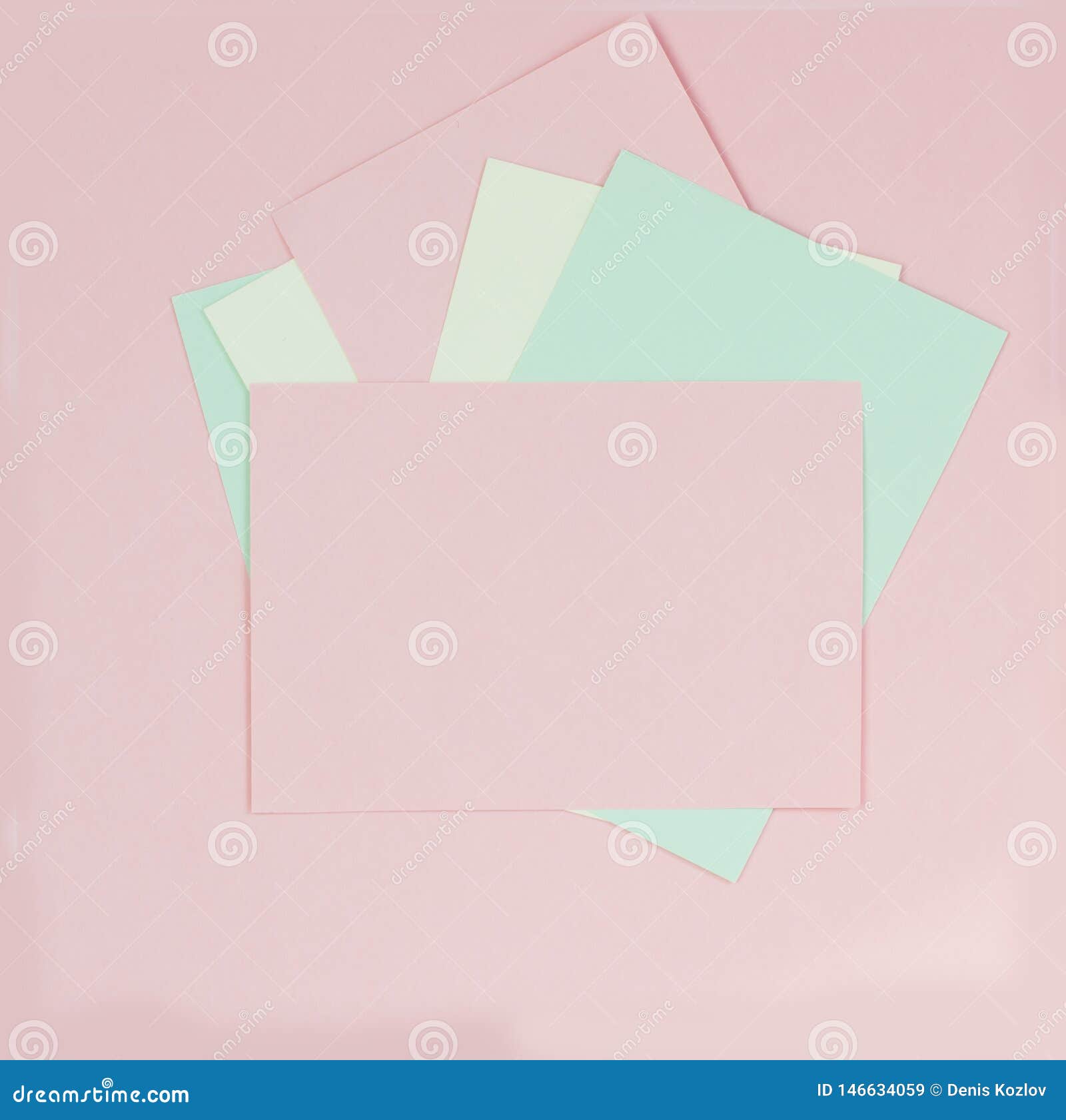 Pink Empty Card, Sheet for Writing. Layout for Adding Tags with Perfume ...