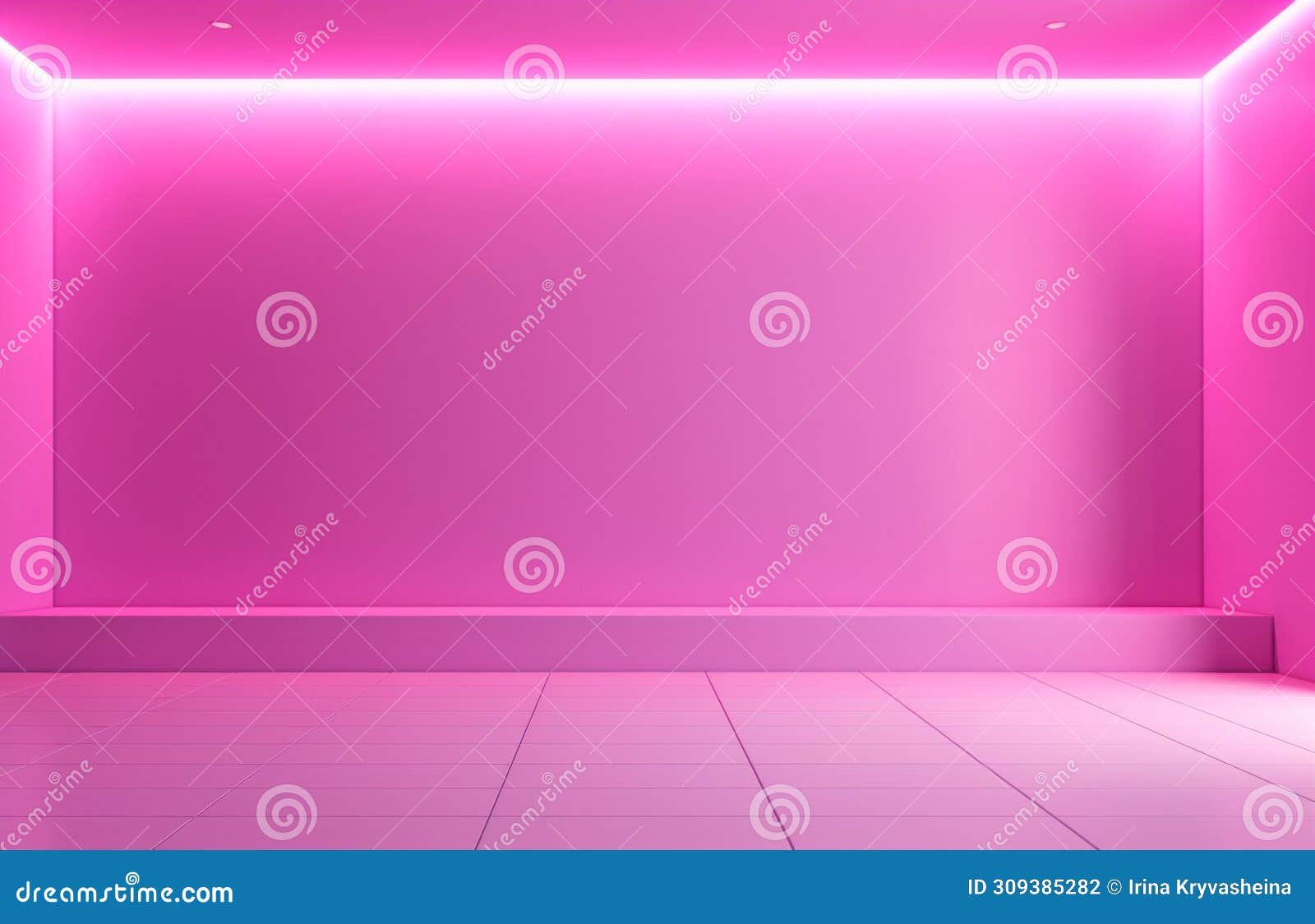 Pink Empty Room Mockup. Illustration AI Generative Stock Illustration ...
