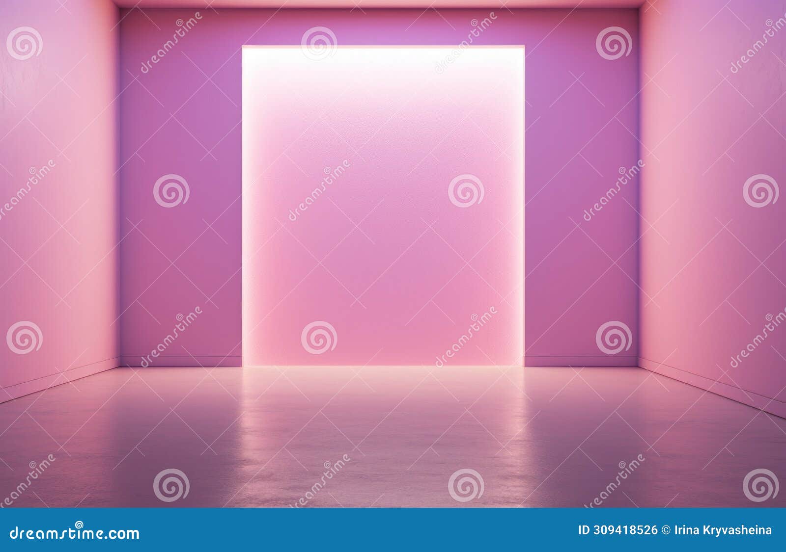 Pink Empty Room Mockup. Illustration AI Generative Stock Illustration ...