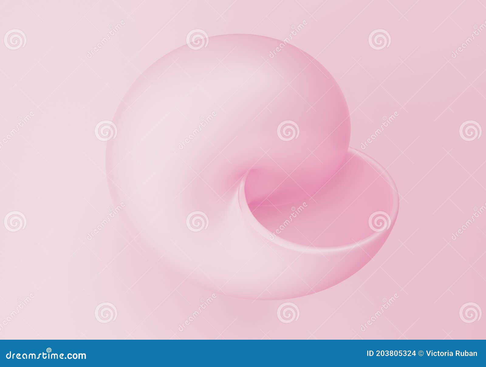Pink Empty Shell of Mollusk Stock Illustration - Illustration of ...