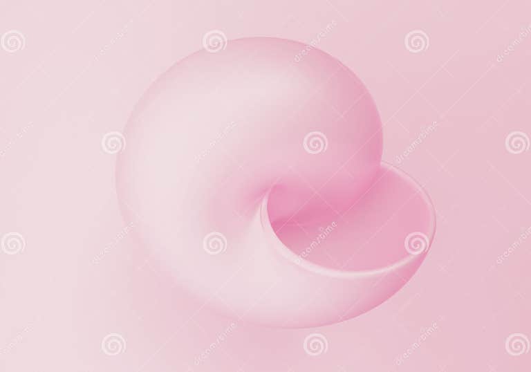 Pink Empty Shell of Mollusk Stock Illustration - Illustration of ...